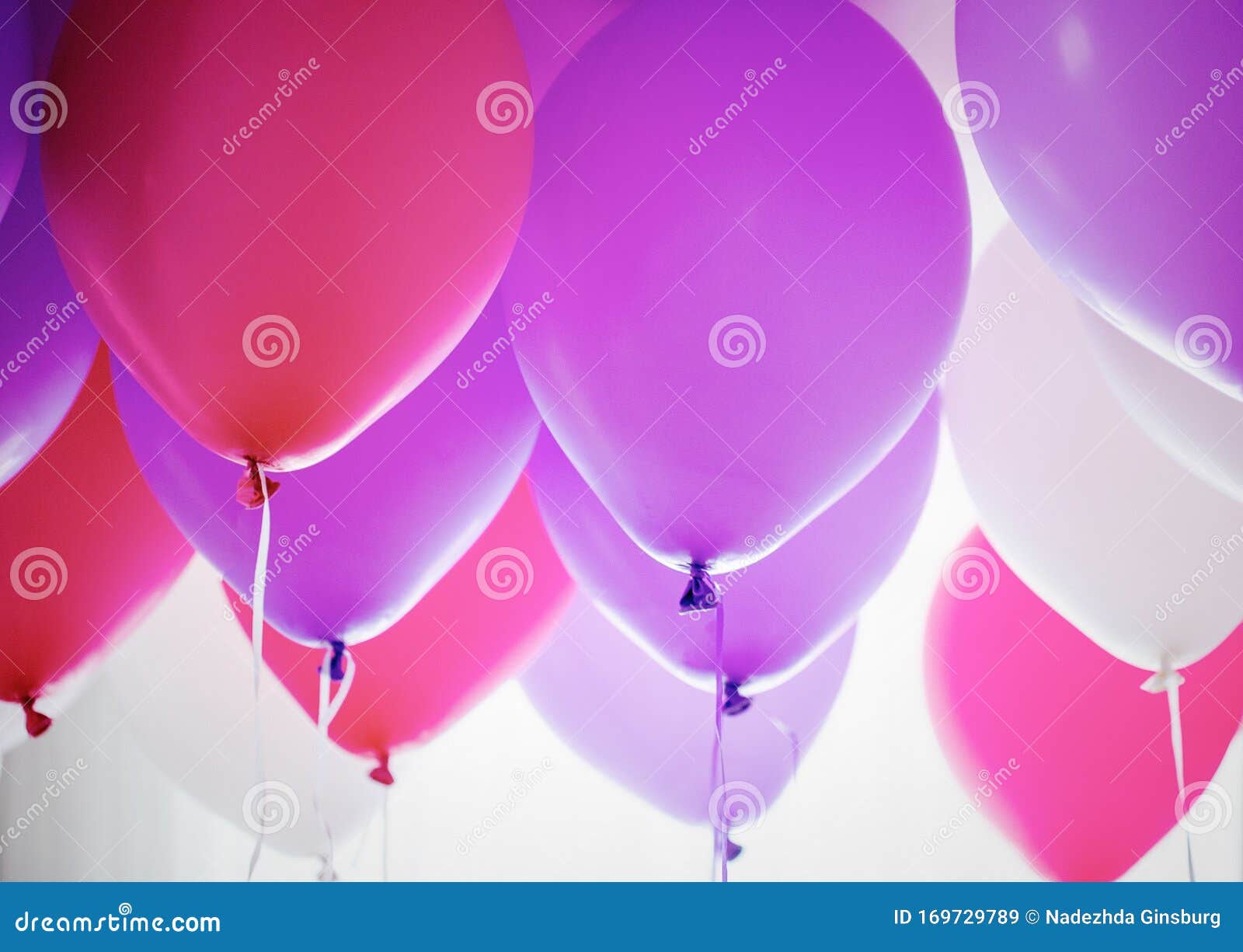 Texture of Bright Balloons in Blur. Partial Focus Stock Image - Image ...