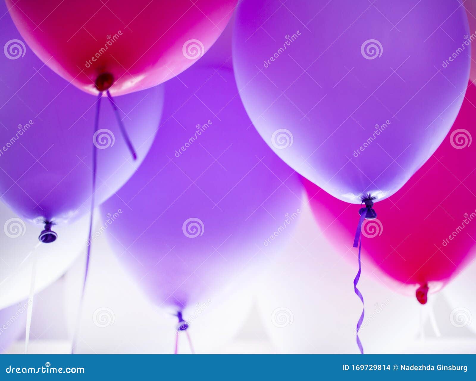 Texture of Bright Balloons in Blur. Partial Focus Stock Photo - Image ...