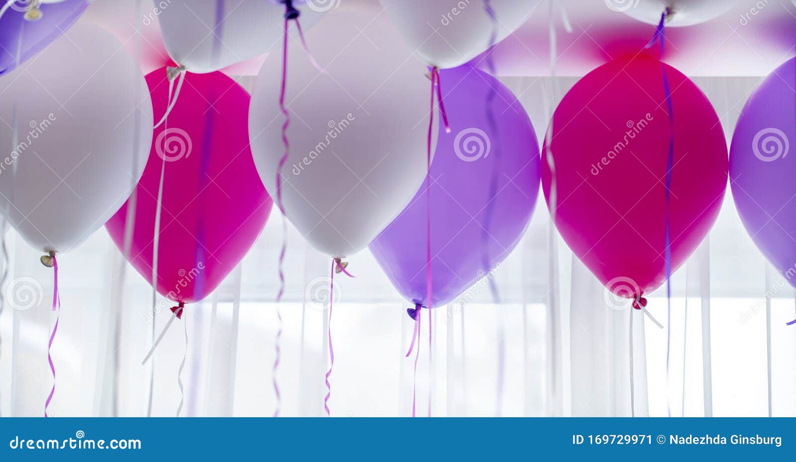 Texture of Bright Balloons in Blur. Partial Focus Stock Image - Image ...