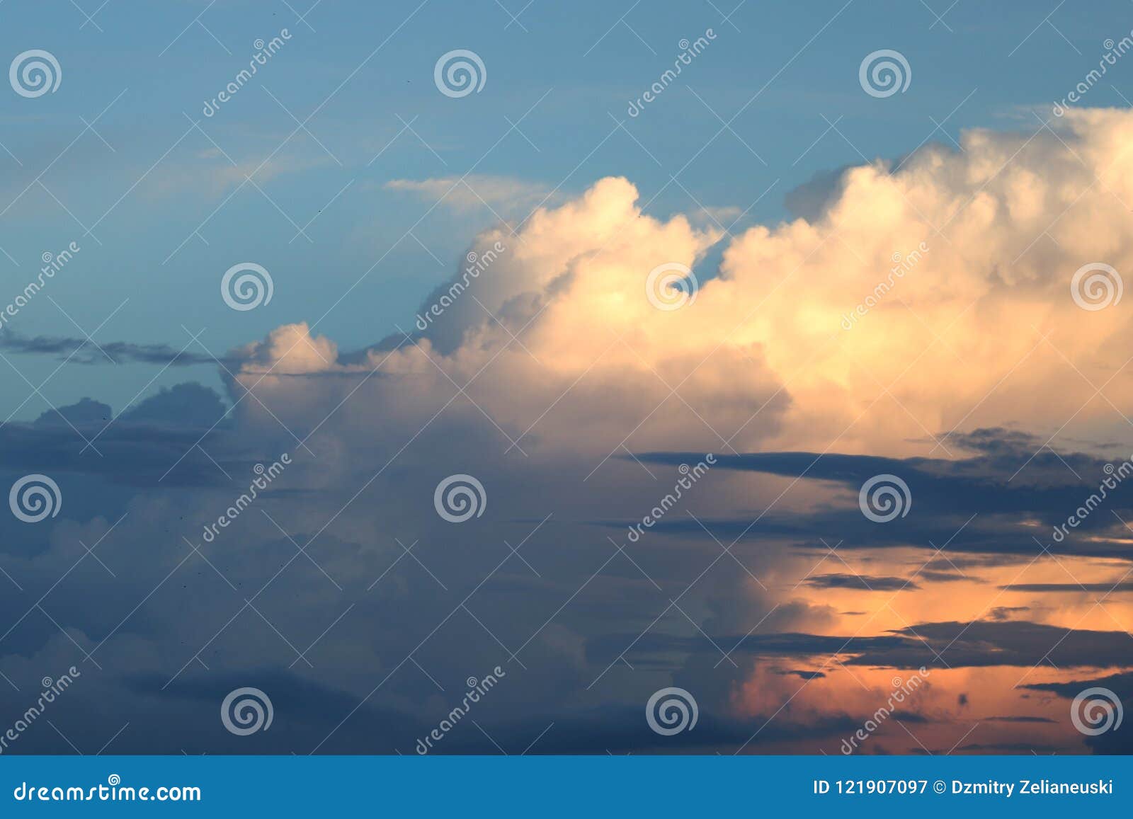 Texture of Bright Evening Sky during Sunset Stock Image - Image of ...
