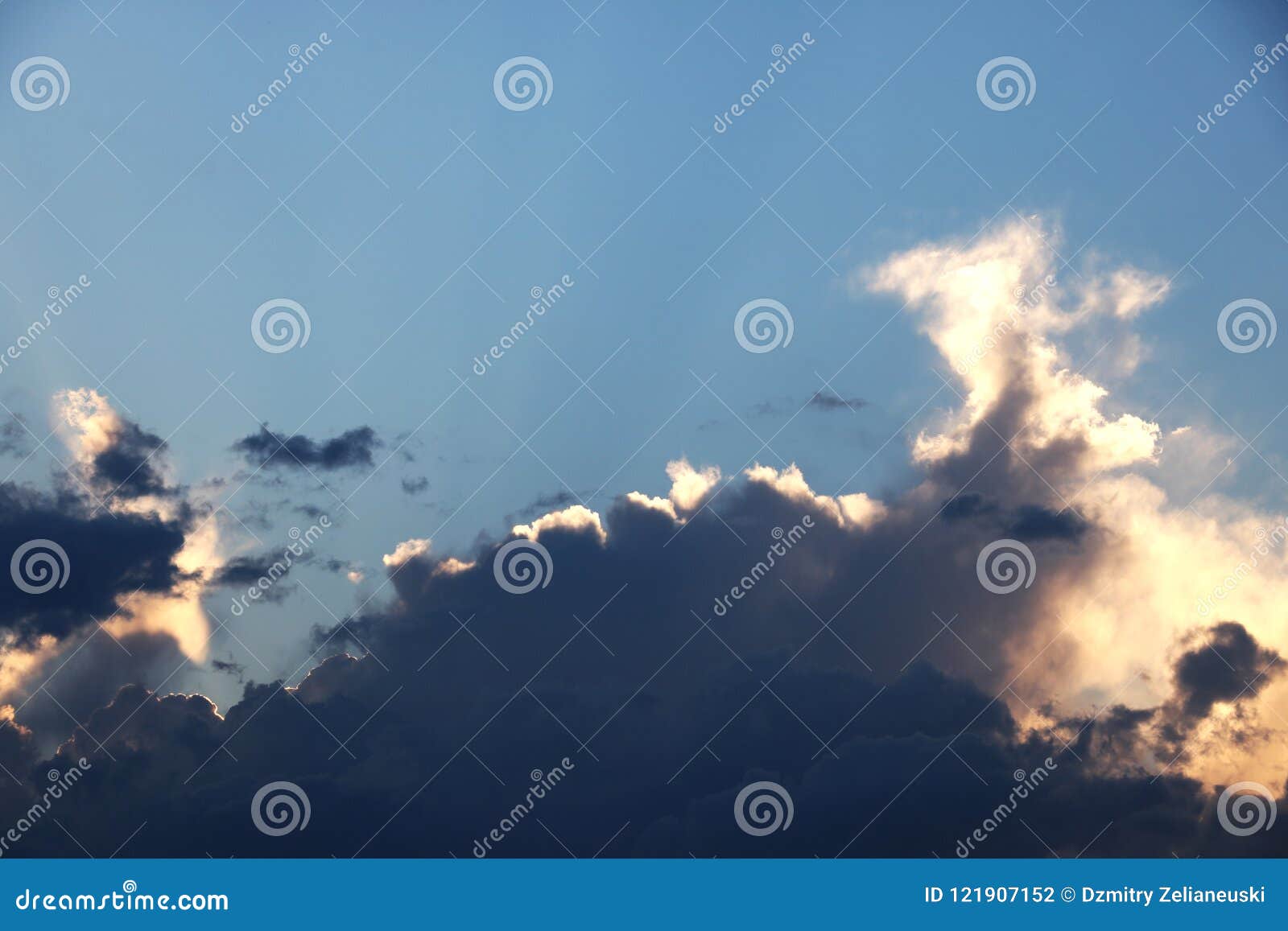 Texture of Bright Evening Sky during Sunset Stock Photo - Image of ...