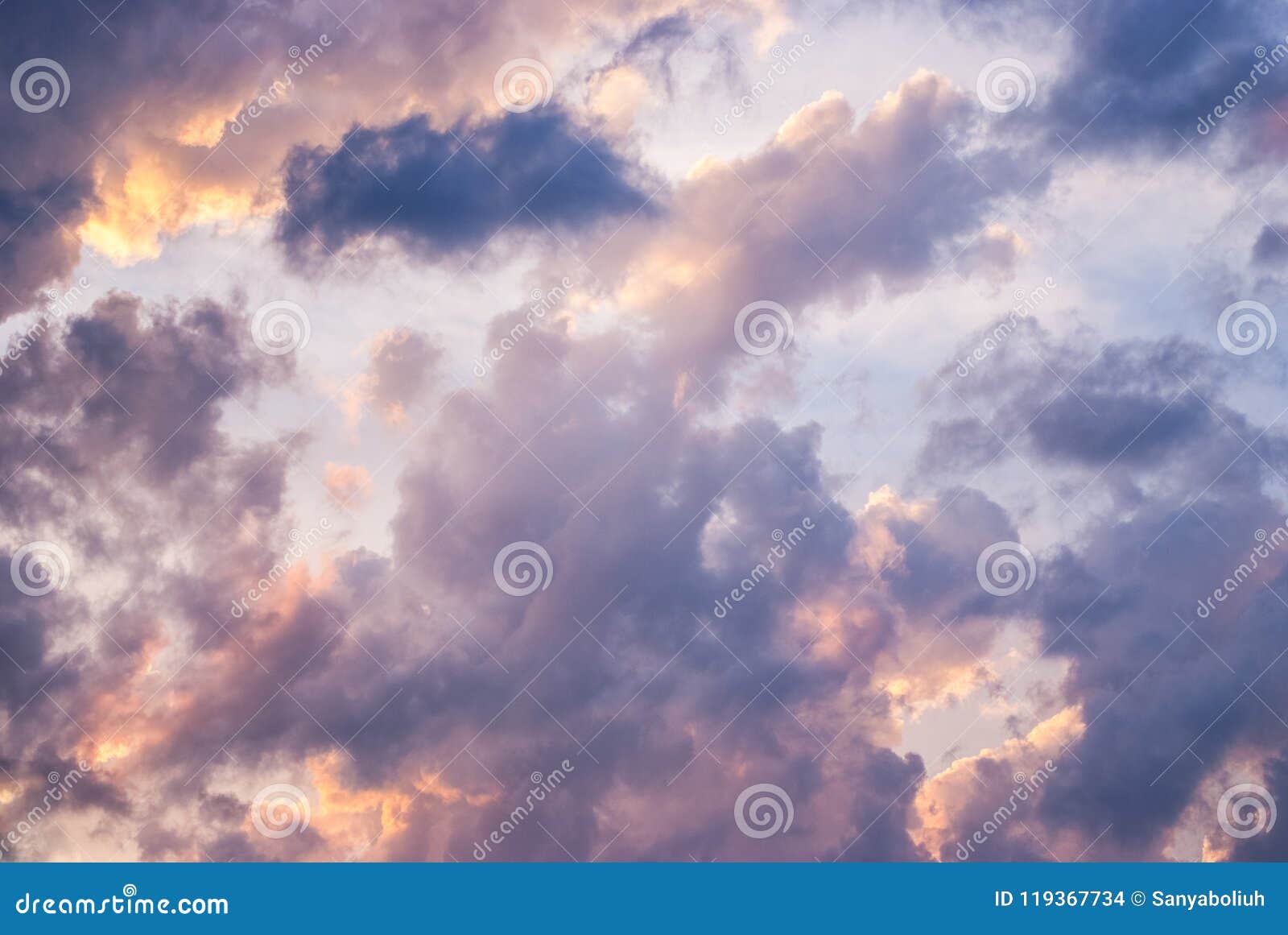 Texture of Bright Evening Sky during Sunset Stock Photo - Image of ...
