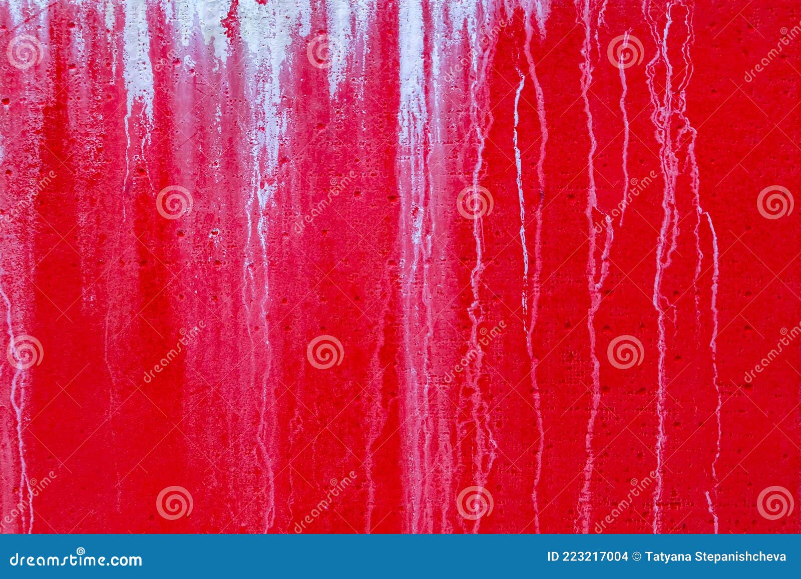 Texture. Bright Red Tile with Texture and Traces of White Leaks from ...