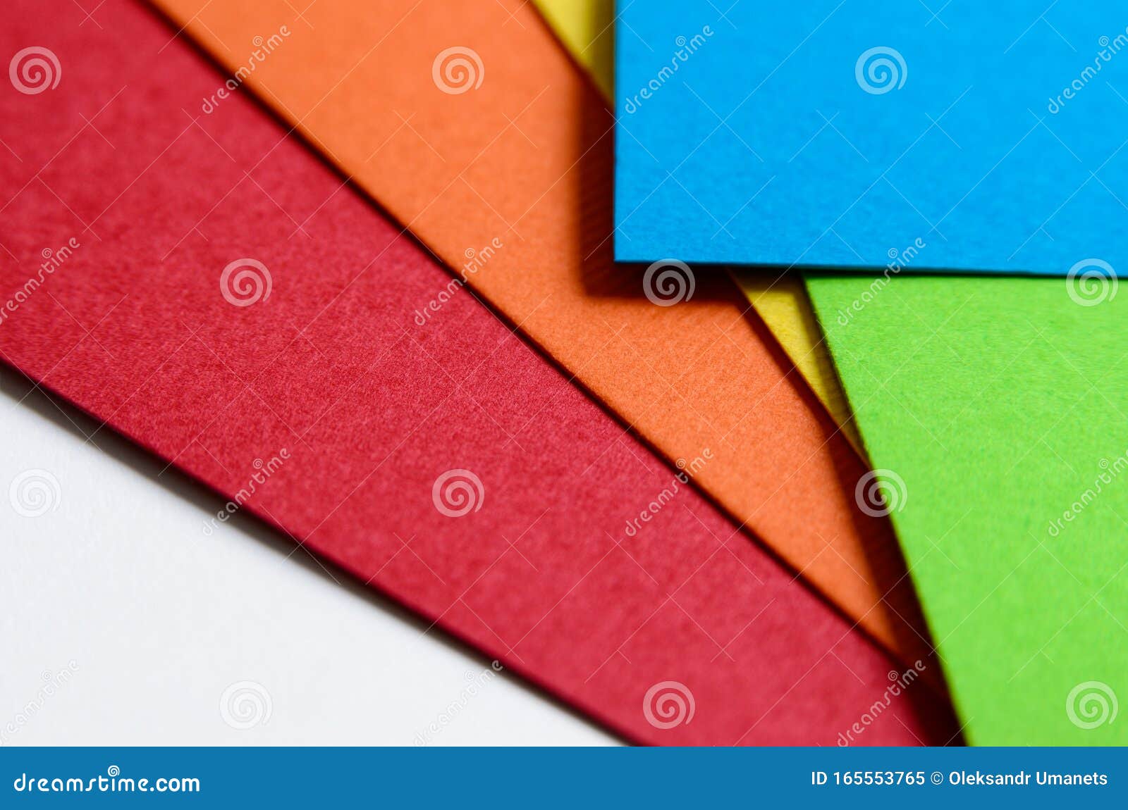 Texture of Bright Sheets of Color Cardboard Closeup Stock Image - Image ...