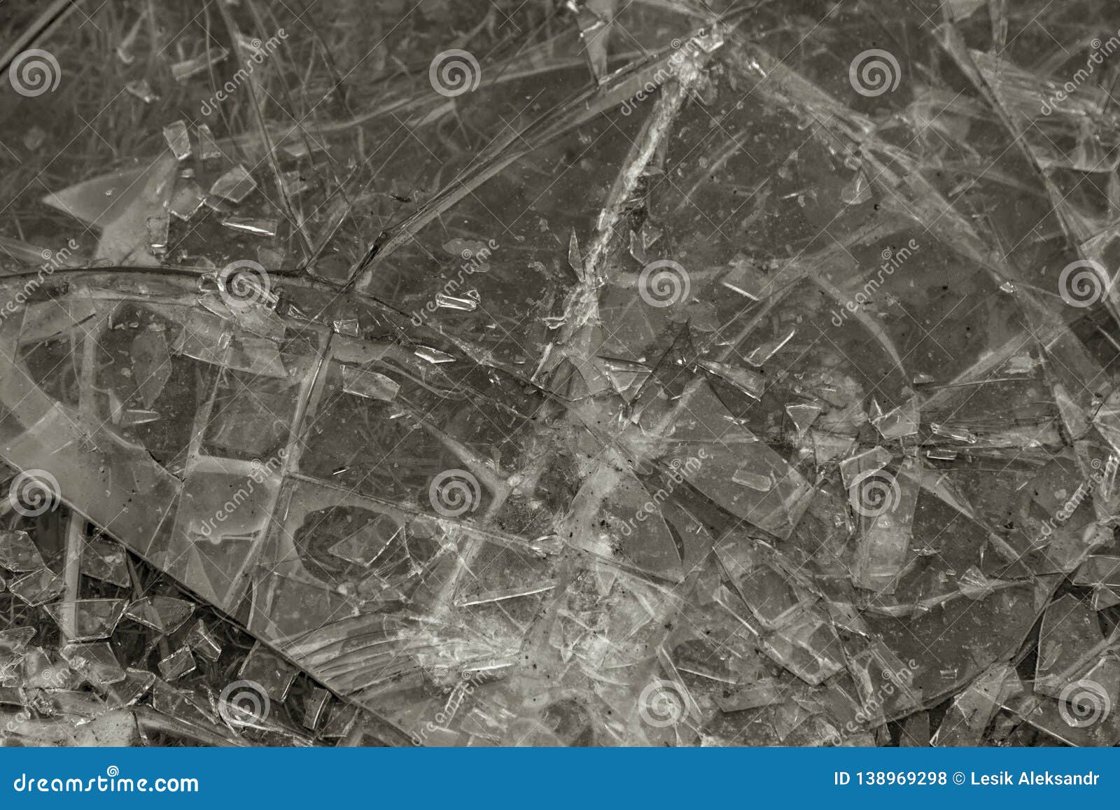 Texture Broken Glass. Abandoned Broken after an Accident Car Windshield ...