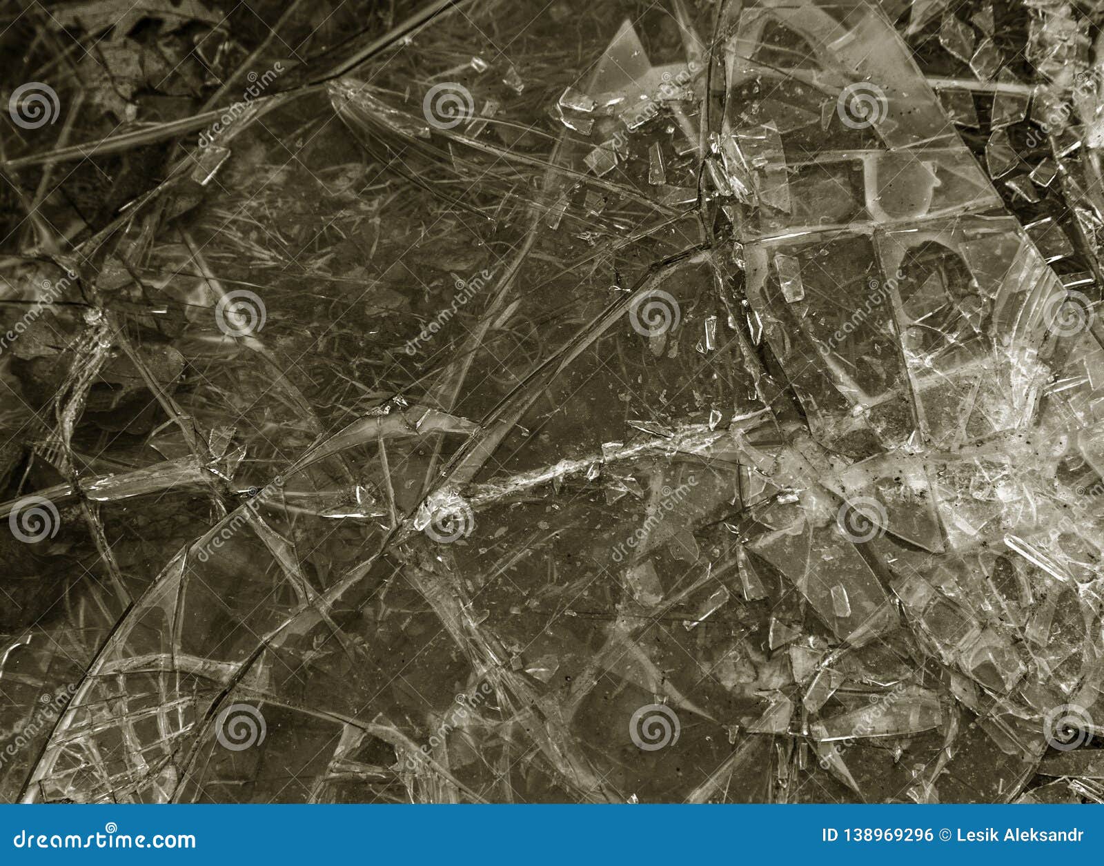 Texture Broken Glass. Abandoned Broken after an Accident Car Windshield ...