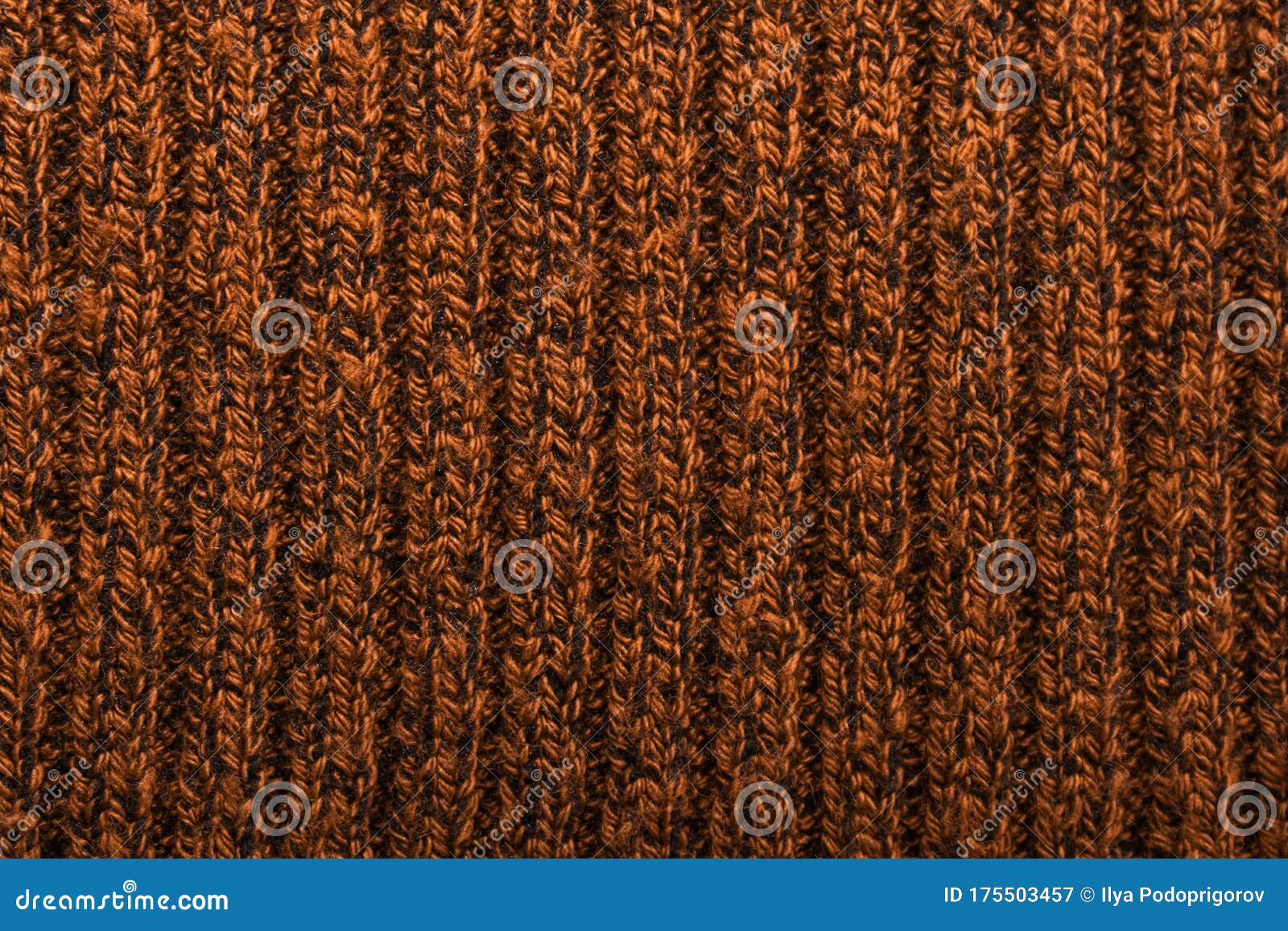 Texture of a Brown Knitted Sweater Closeup. Orange Knitted Wool ...