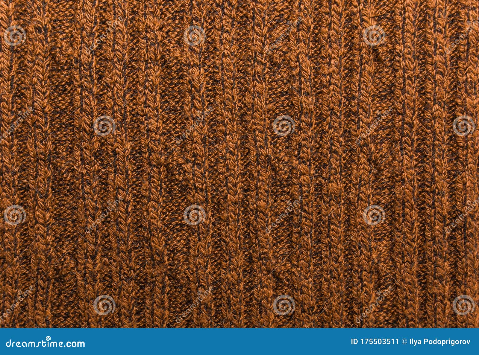 Texture of a Brown Knitted Sweater Closeup. Orange Knitted Wool ...