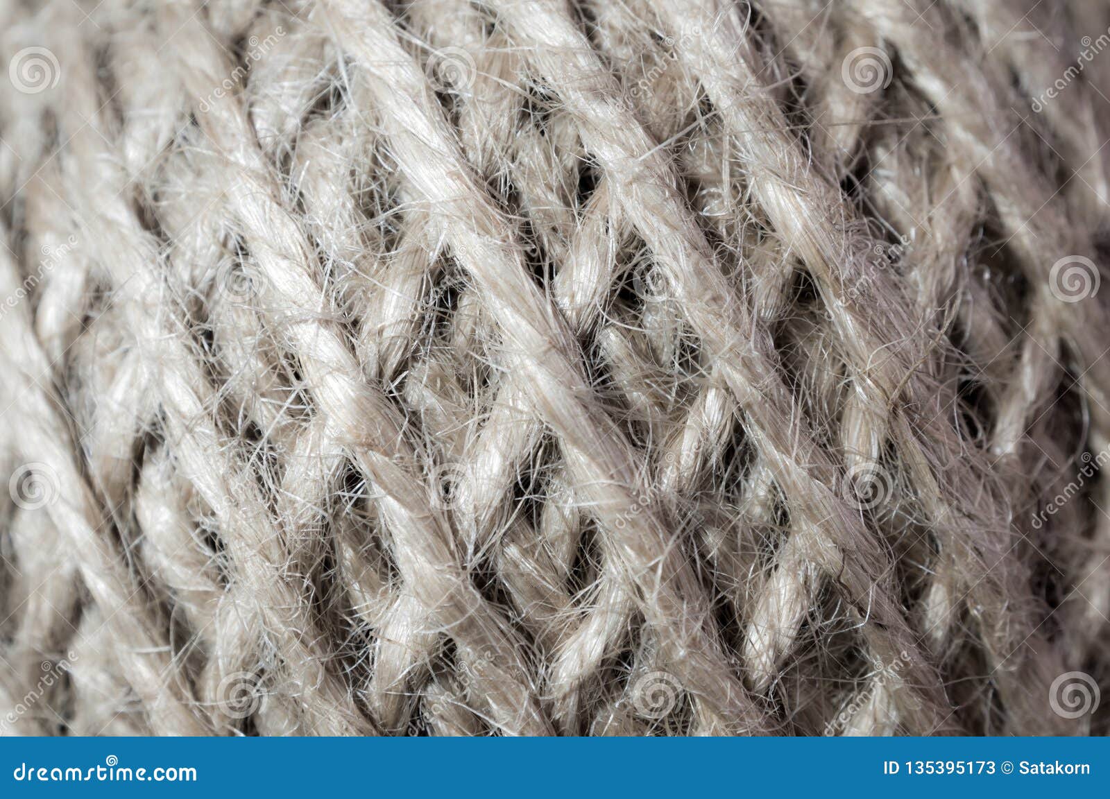 Texture of the Brown Natural Rustic Hemp Cord in Roll Stock Image ...