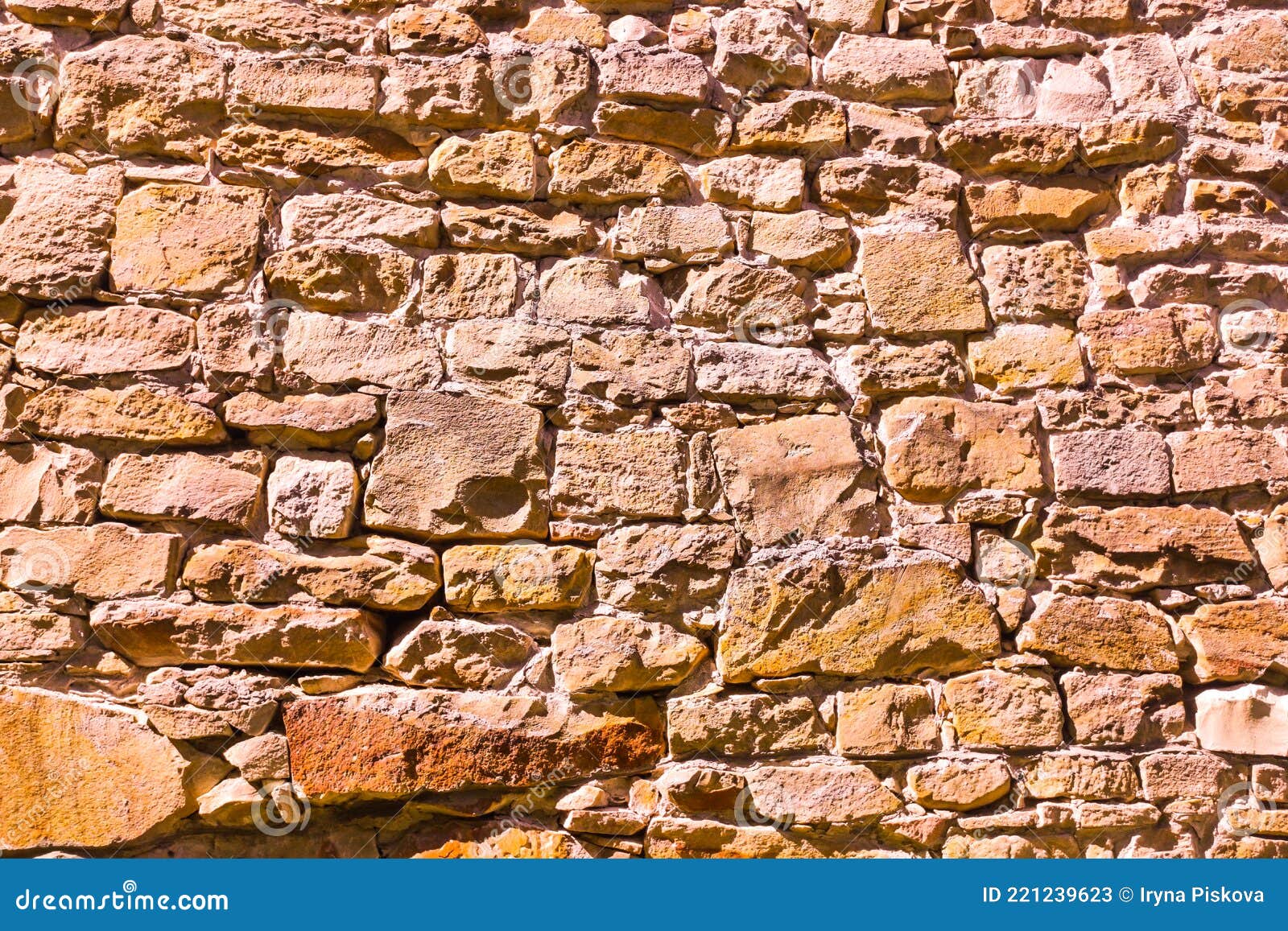 Texture Brown Old Stone Castle Defense Wall. Stock Image - Image of ...