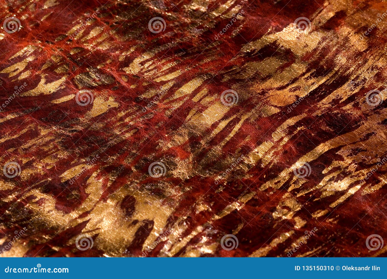 Texture of Brown Red and Gold Leather Stock Photo - Image of material ...
