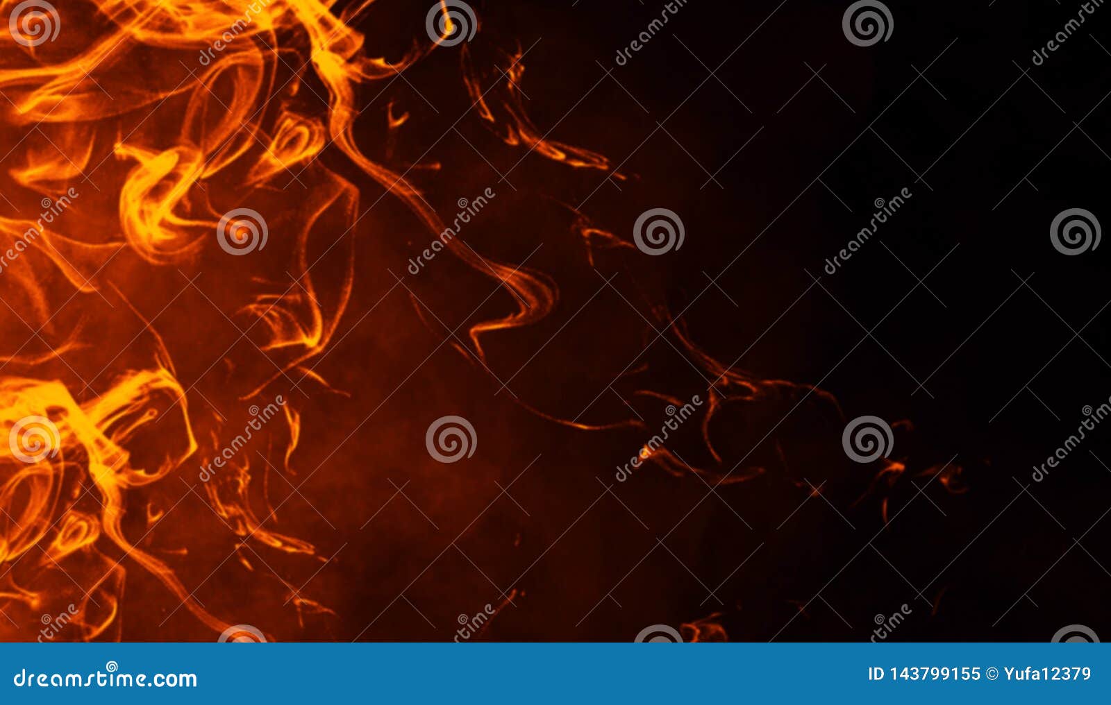 Texture Of Burn Fire. Flames On Isolated Black Background. Texture For ...