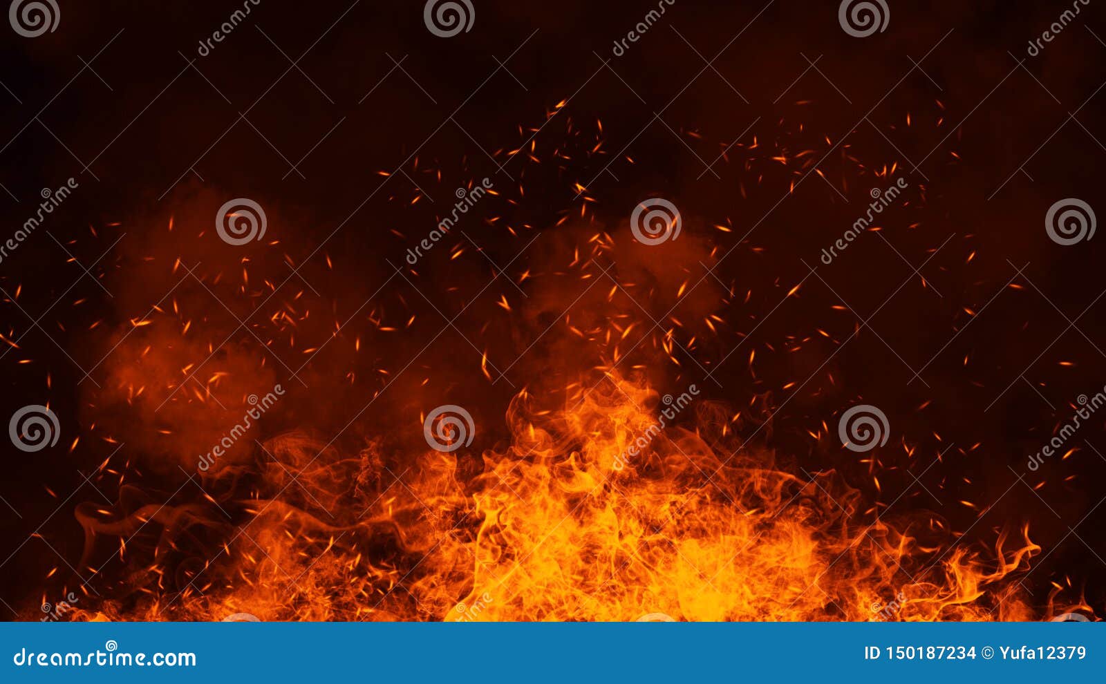 Texture of Burn Fire. Flames on Isolated Black Background. Texture for ...