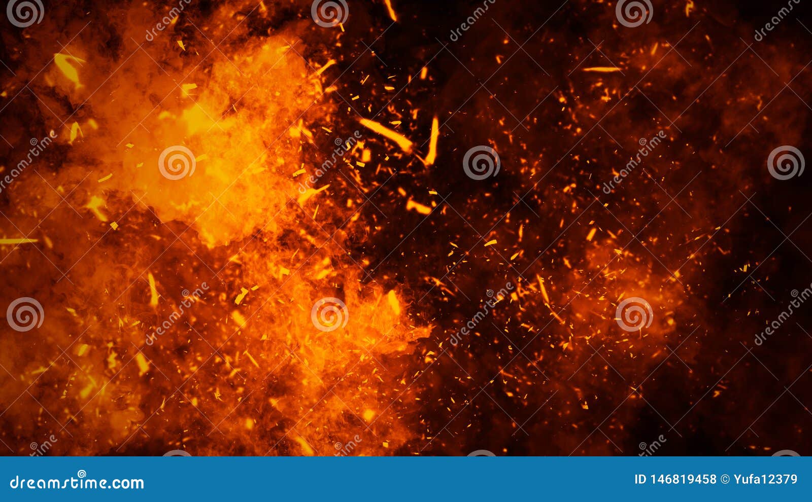 Texture Of Burn Fire With Particles Embers. Flames On Isolated Black ...