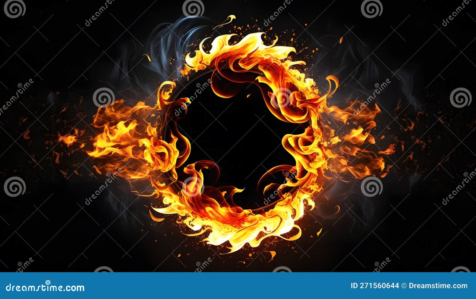 BBQ Embers And Flames: The Intensity Of A Roaring Fire Royalty-Free ...