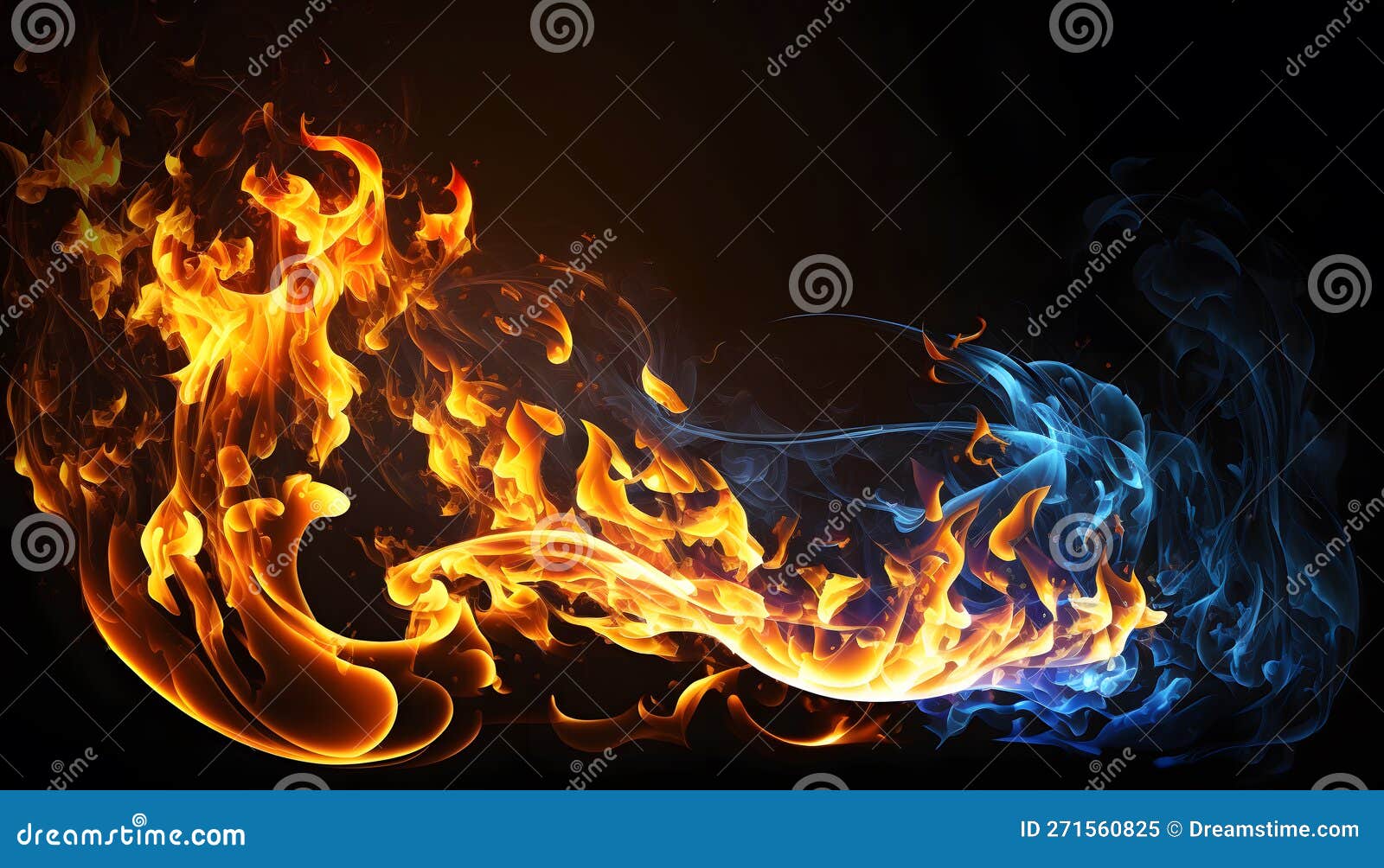 Texture of Burn Fire with Particles Embers. Flames on Isolated Black ...