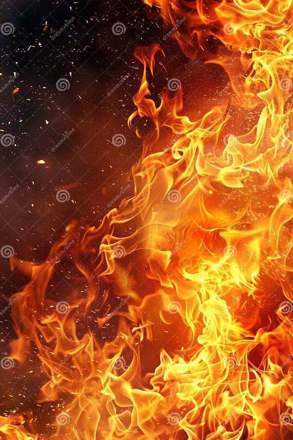 Texture of burning fire stock image. Image of bonfire - 332372457