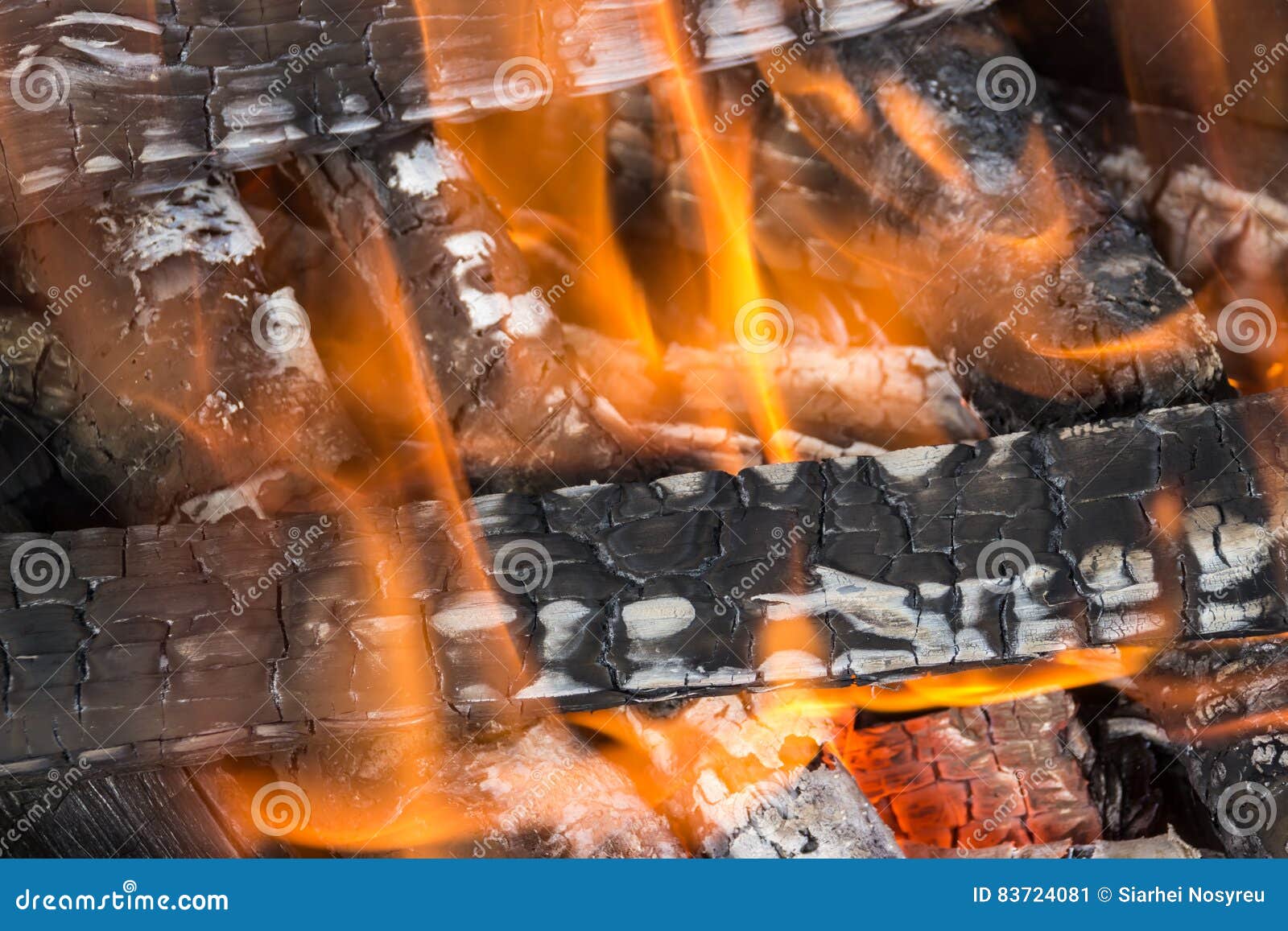 Texture of Burning Flame of Fire Coal Firewood. Stock Image - Image of ...