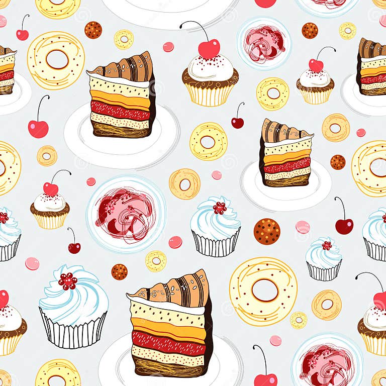 Texture of cakes stock vector. Illustration of cream - 21539032