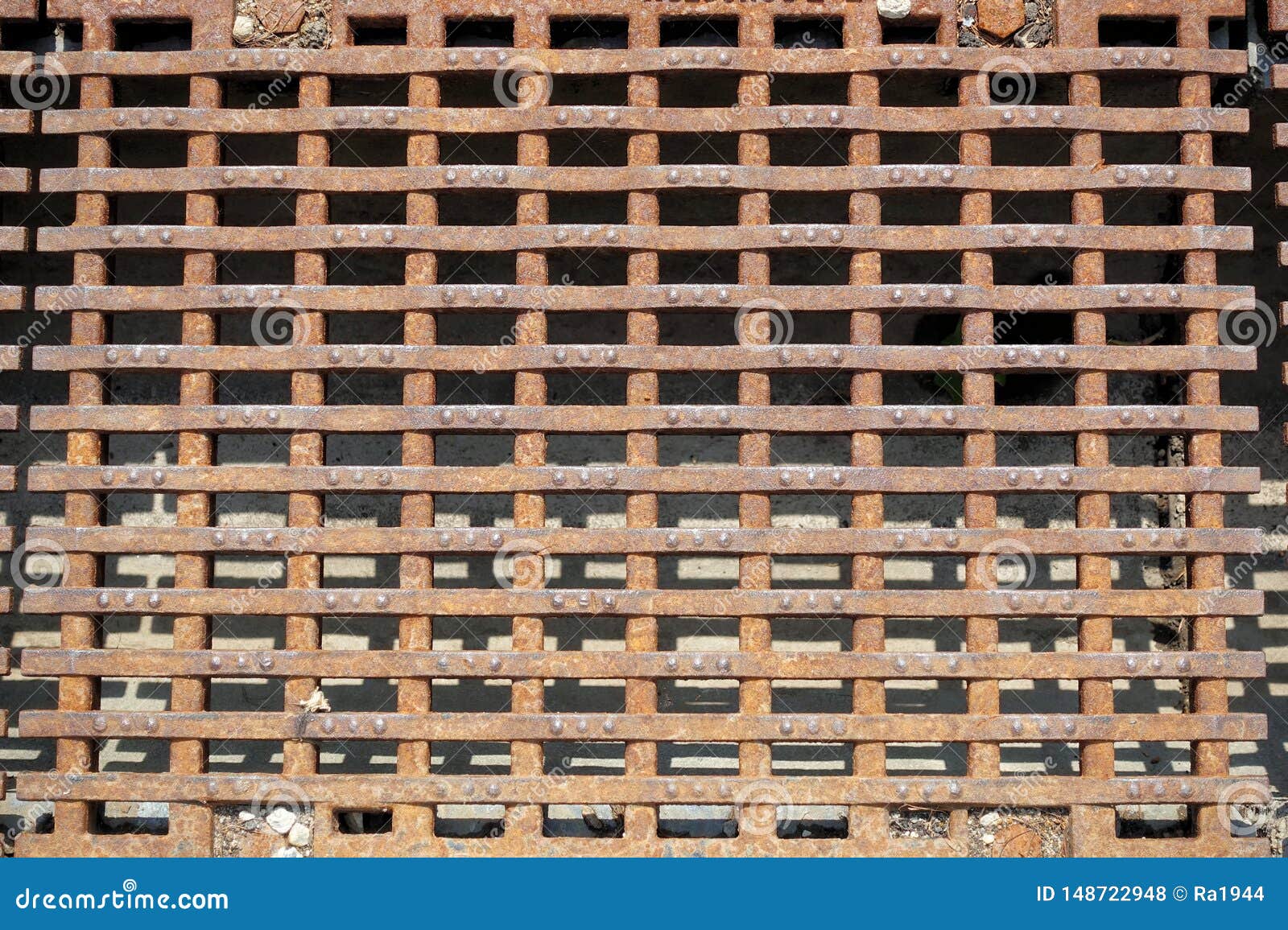 Texture. Cast Iron Drain Grate on the Street Stock Photo - Image of ...