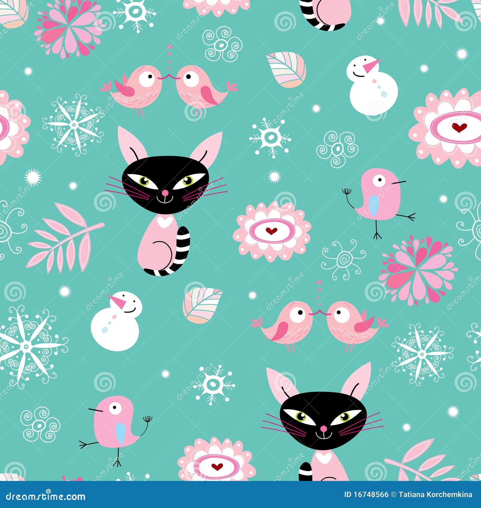 The Texture of Cats and Birds Stock Vector - Illustration of isolation ...