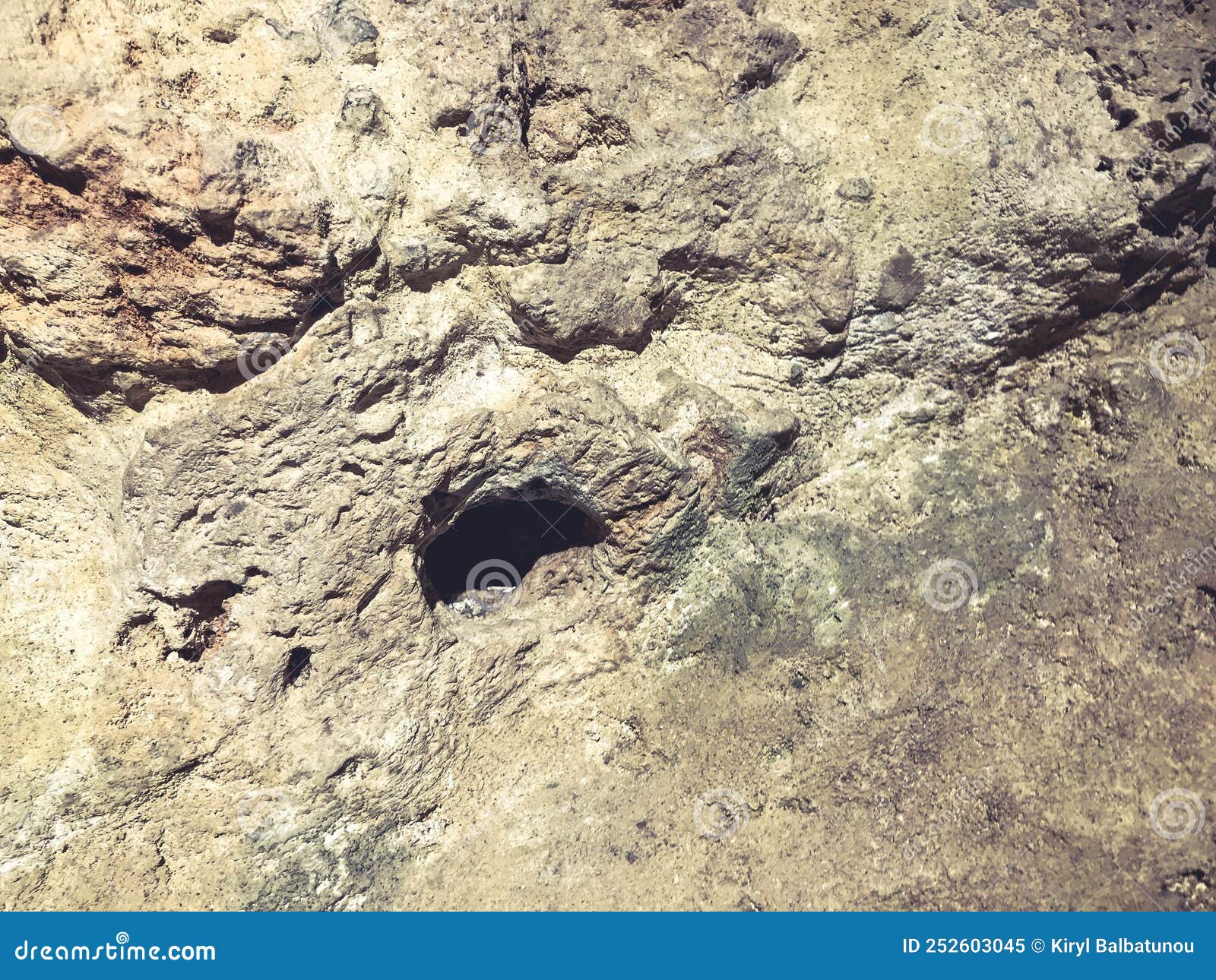 Texture. Cave Made of Stone with a Hole. Wall with Scuffs and Damage ...