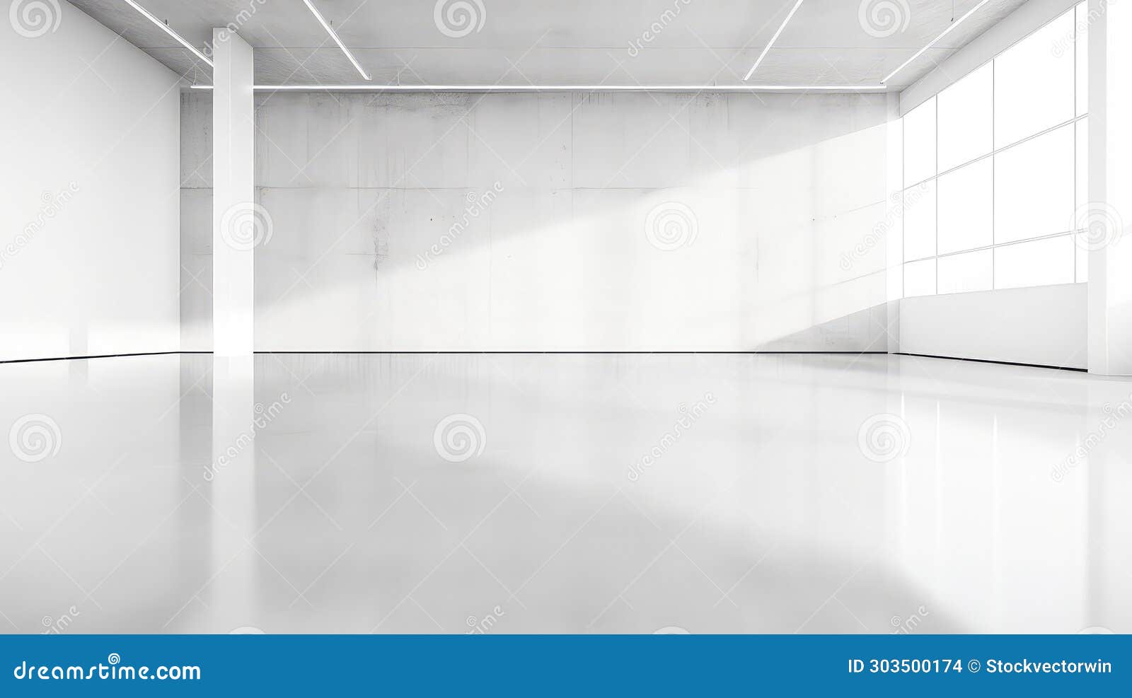 Cement White Wall With Swell Line Column Texture Design. Stock Photo ...