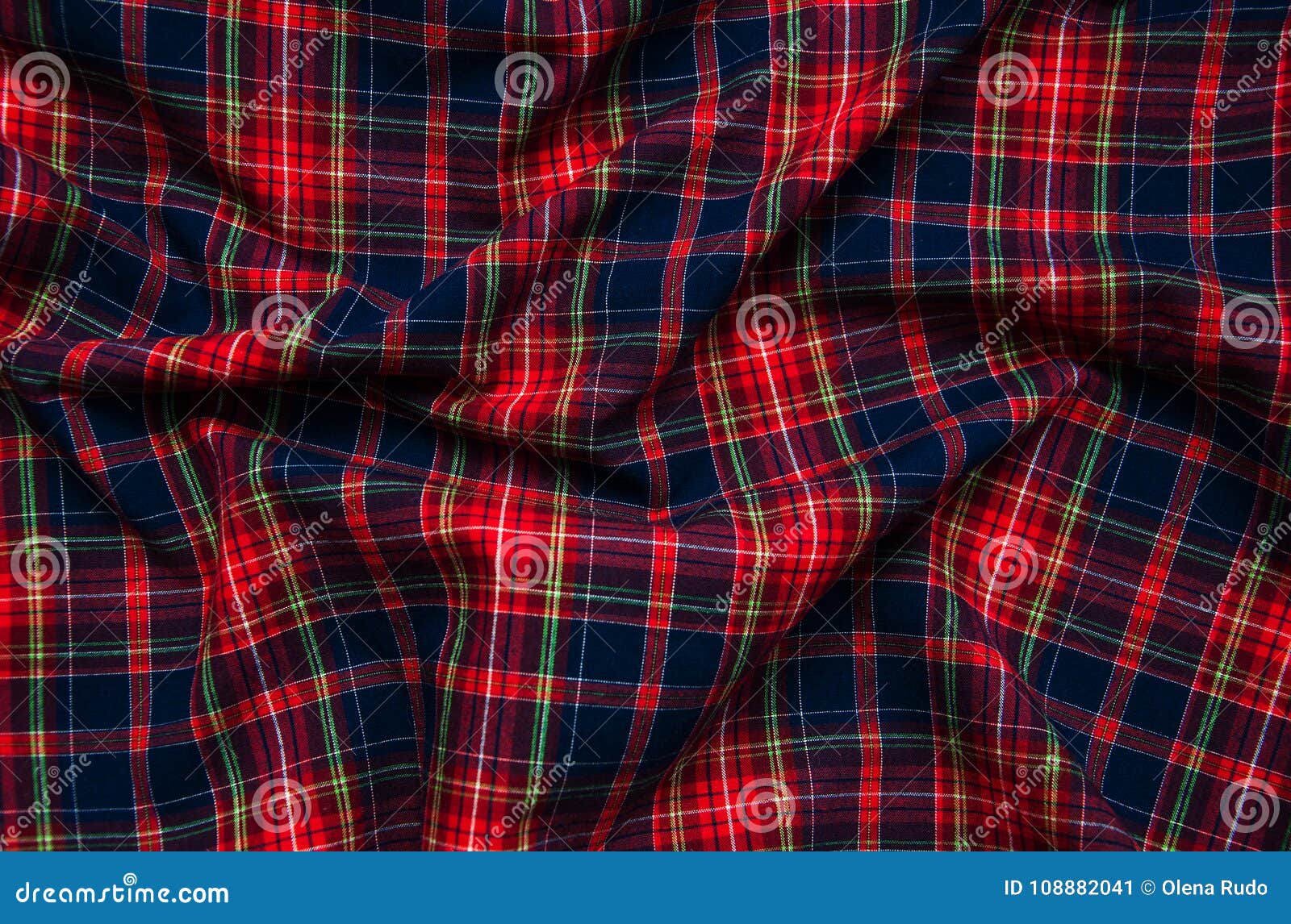 Texture of Checkered Fabric Stock Image - Image of close, blanket ...