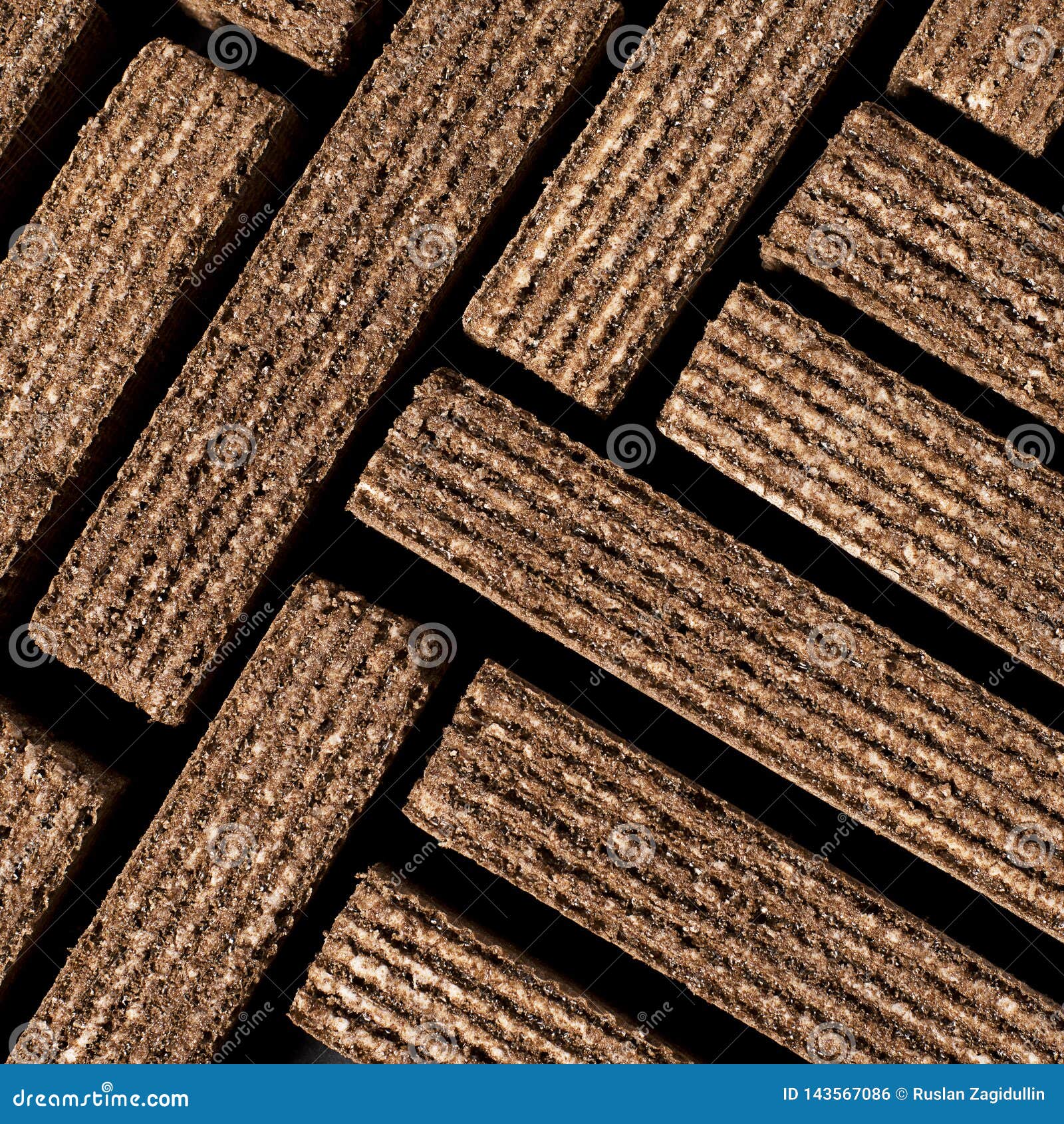 The Texture of the Chocolate Brown Wafers Stock Photo - Image of ...