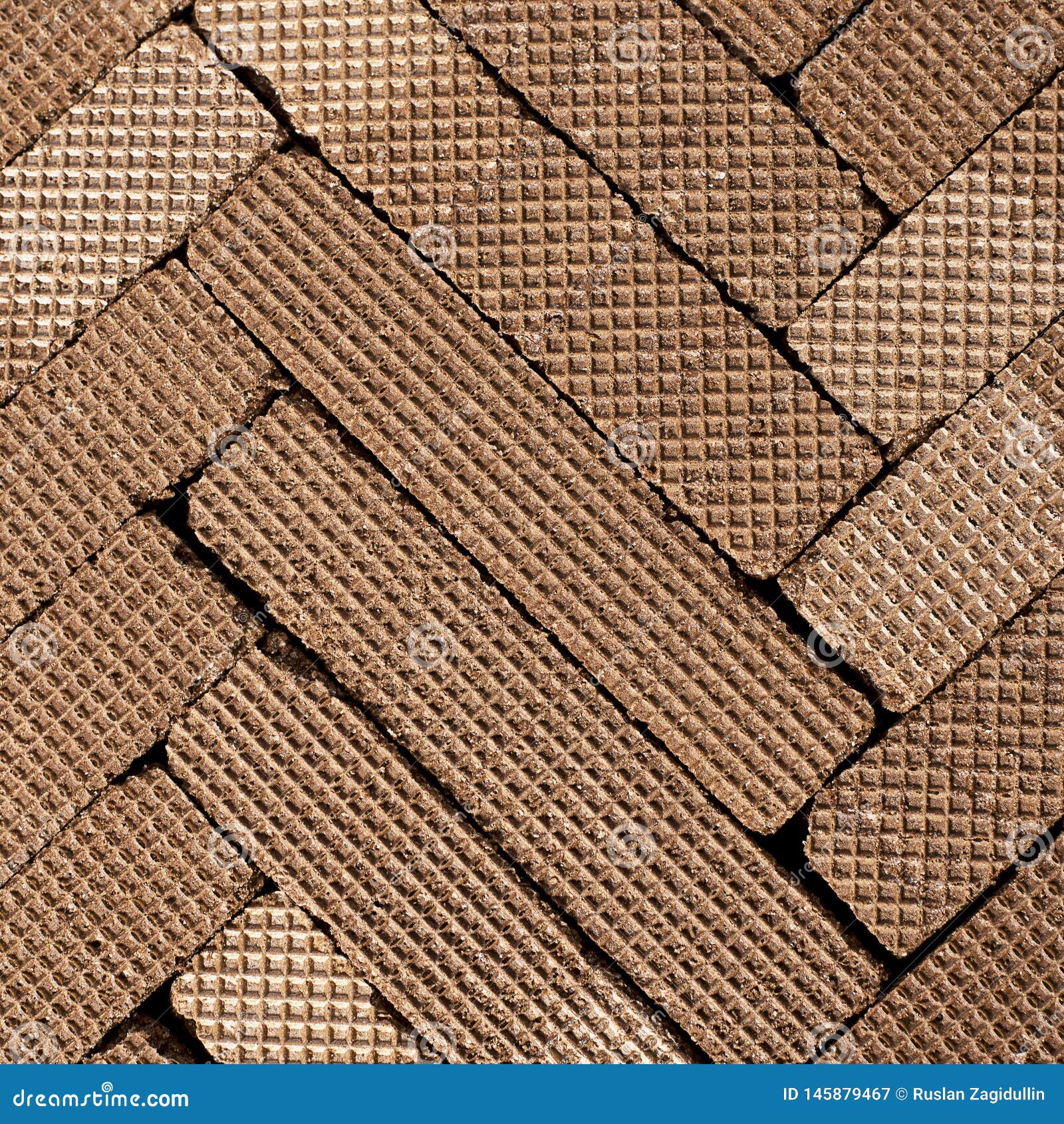 The Texture of the Chocolate Brown Wafers Stock Image - Image of ...