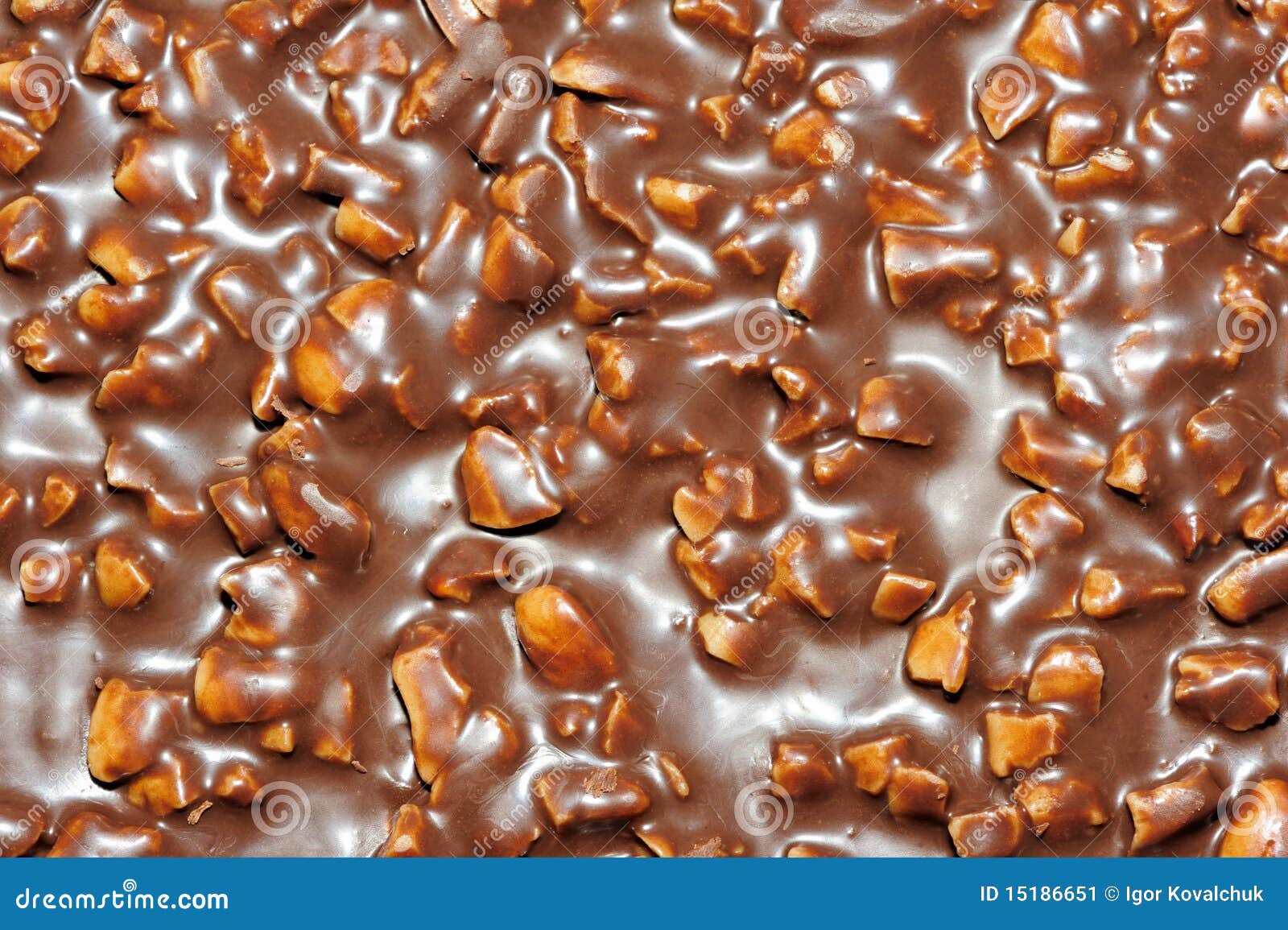 Texture of Chocolate with Nuts Stock Image - Image of closeup, detail ...