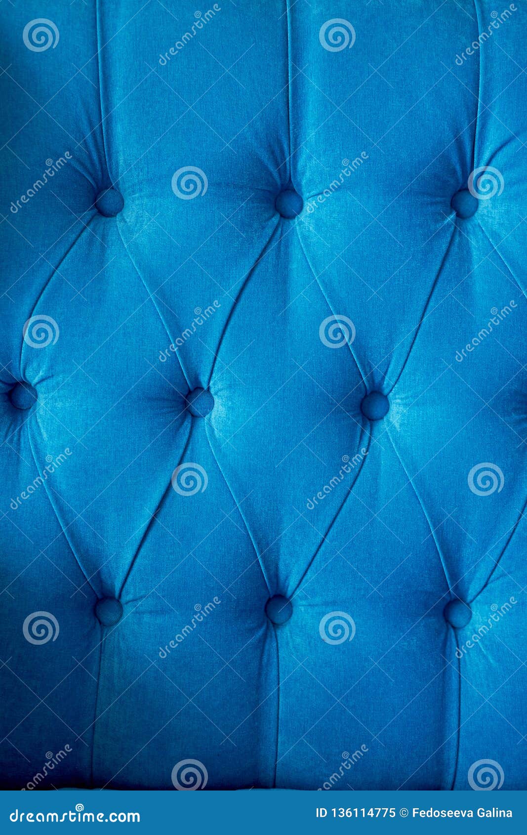 Texture,classic Blue Sofa Upholstery with Light Fabric Buttons. Stock ...