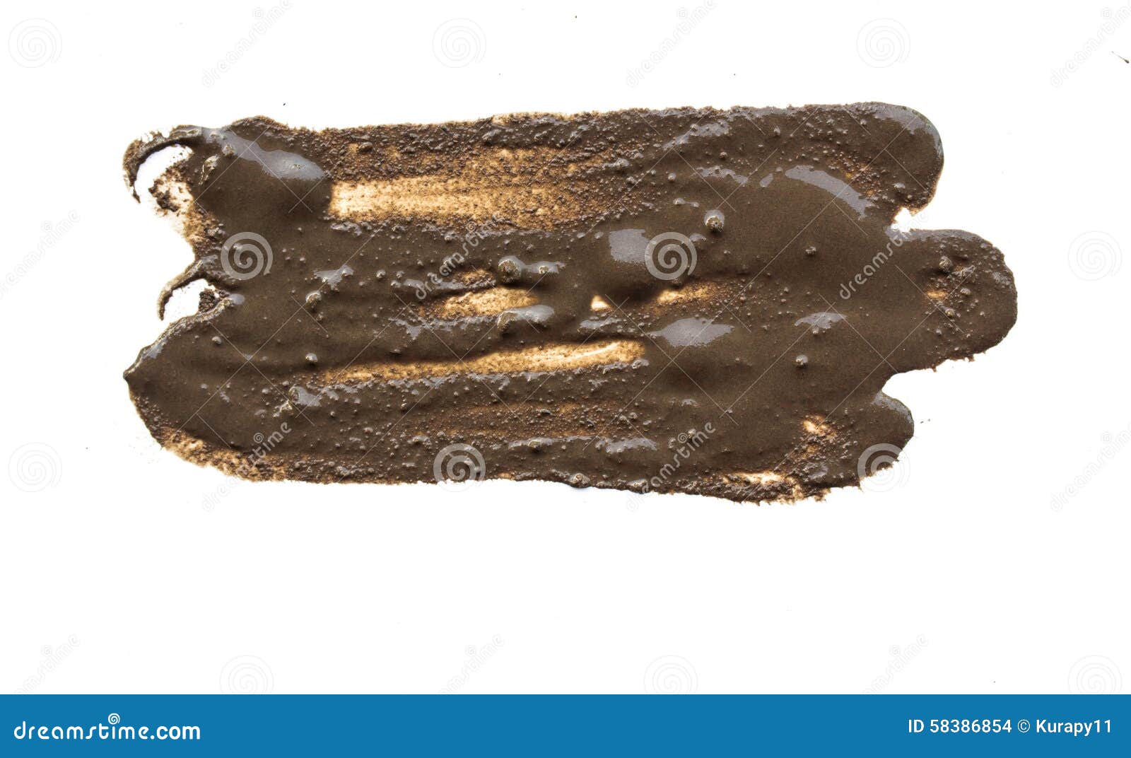 Texture Clay Or Mud Splash From Dripping On White. Stock Image ...