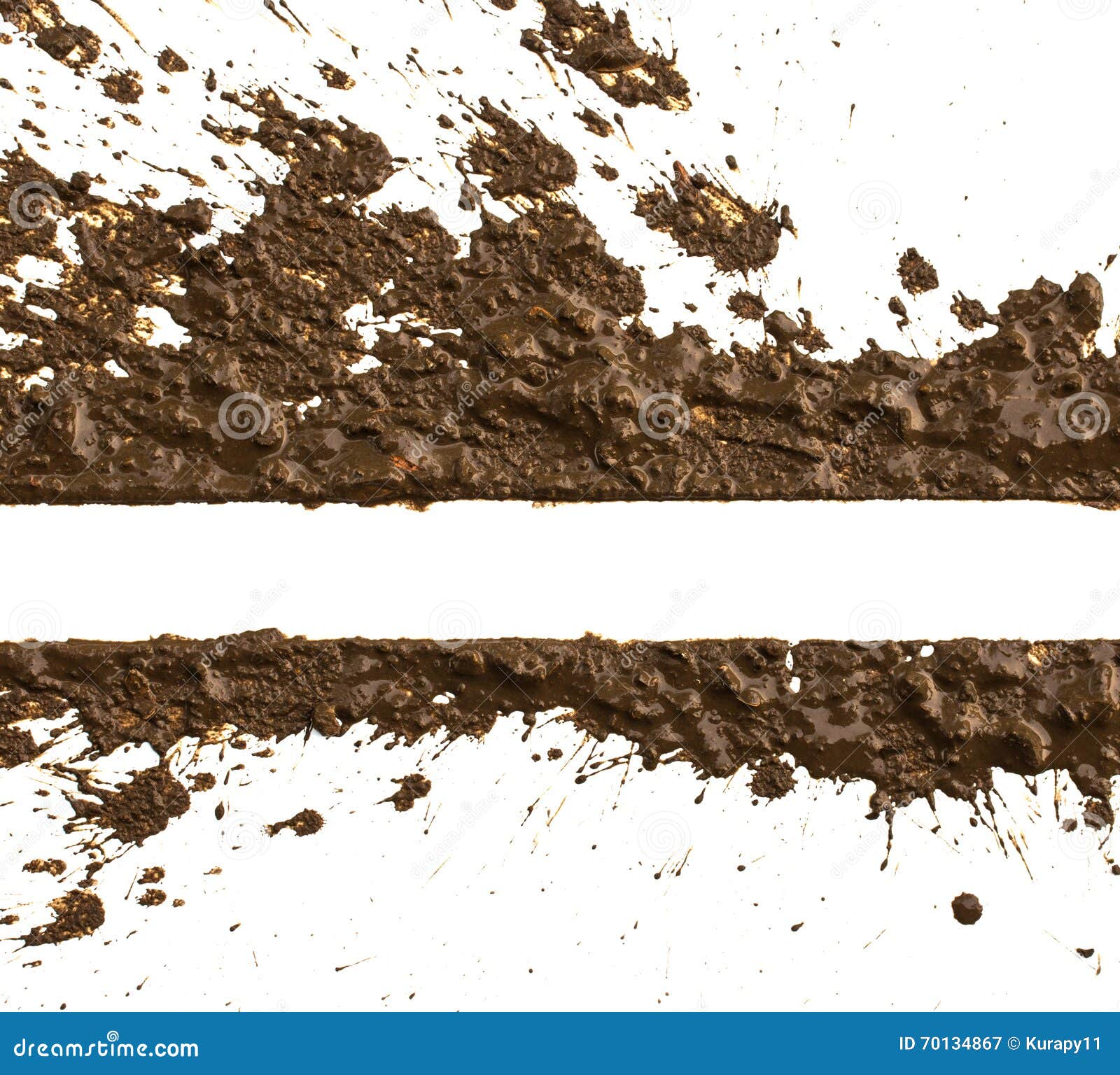 Texture Clay Or Mud Splash From Dripping On White. Stock Image ...