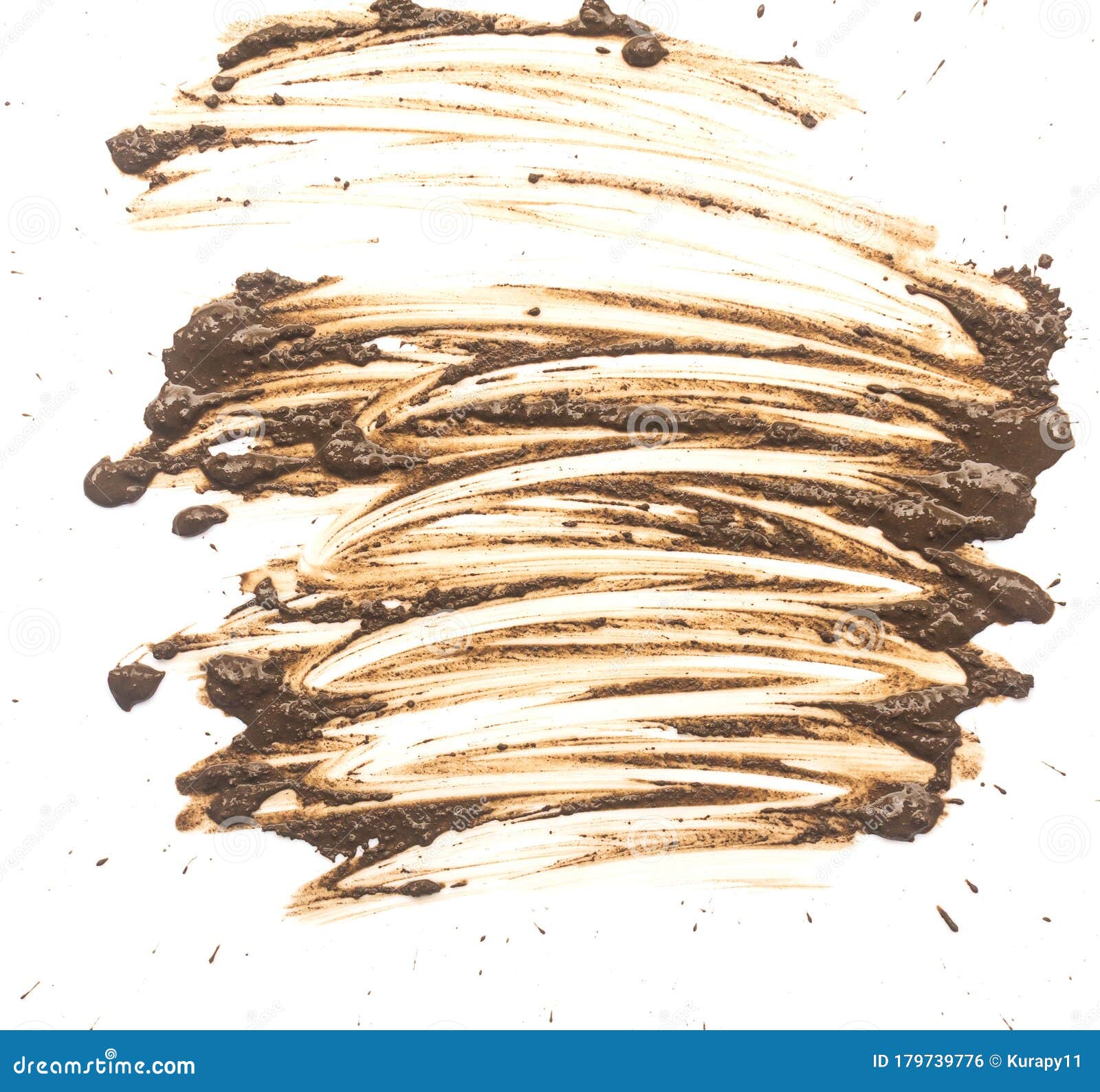 Texture Clay or Mud Splash from Dripping on White Stock Photo - Image ...