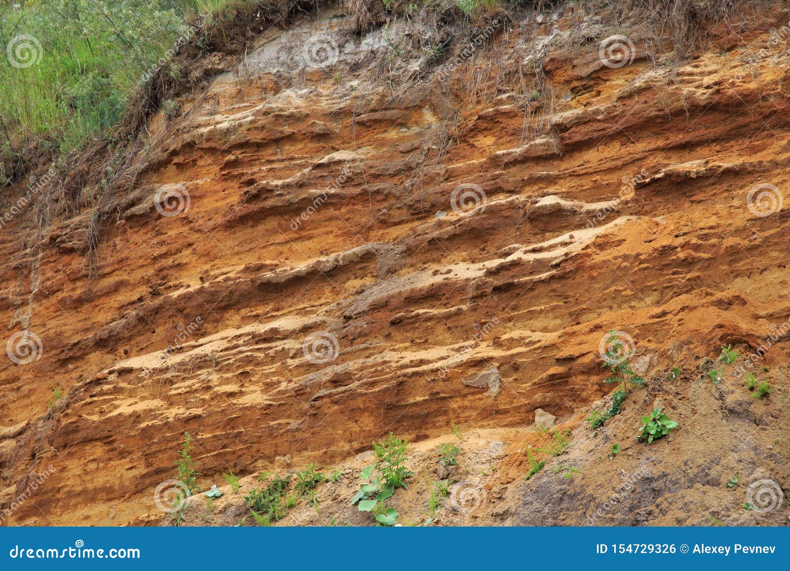 Texture of the Clay-sand Bluff Stock Photo - Image of environment ...
