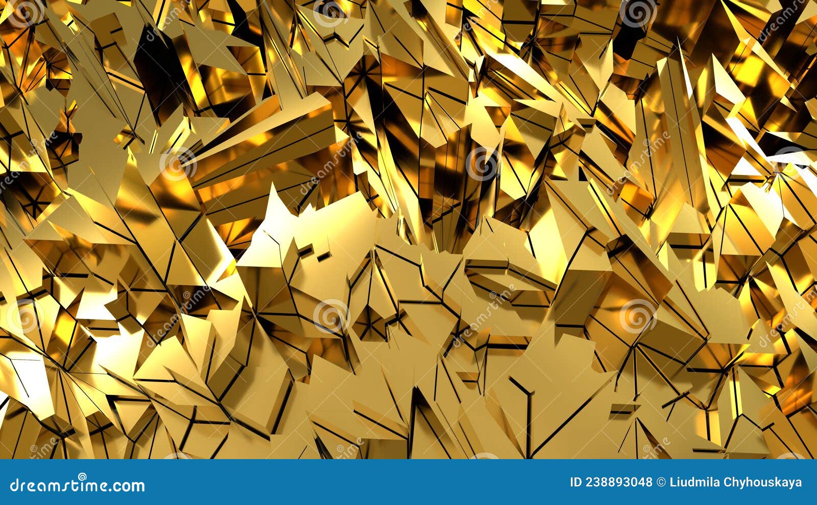 Texture with Clear Golden Elements and Solar Reflection. Yellow ...