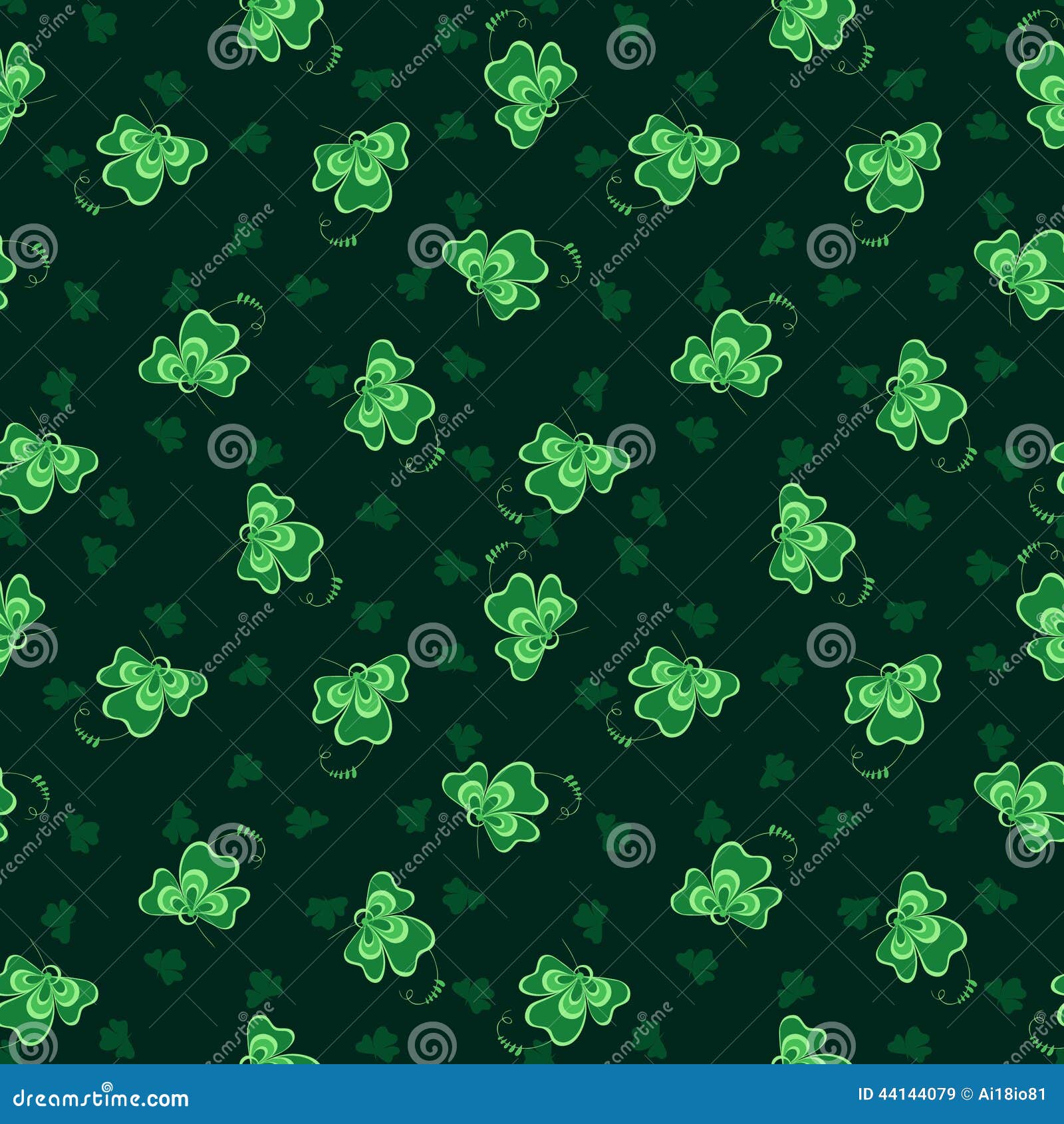 Texture with clover stock vector. Illustration of leaf - 44144079