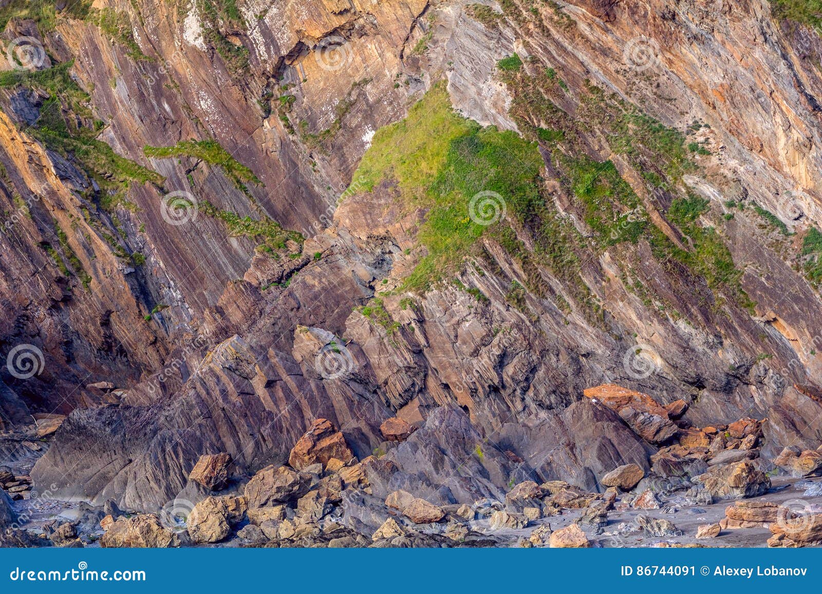 The Texture of the Coastal Cliffs Stock Image - Image of devon, hele ...