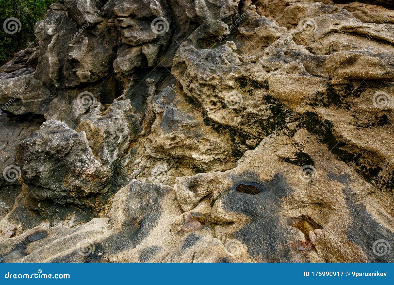 Texture of Coastal Old Stone. Rock Wallpaper. Stock Image - Image of ...