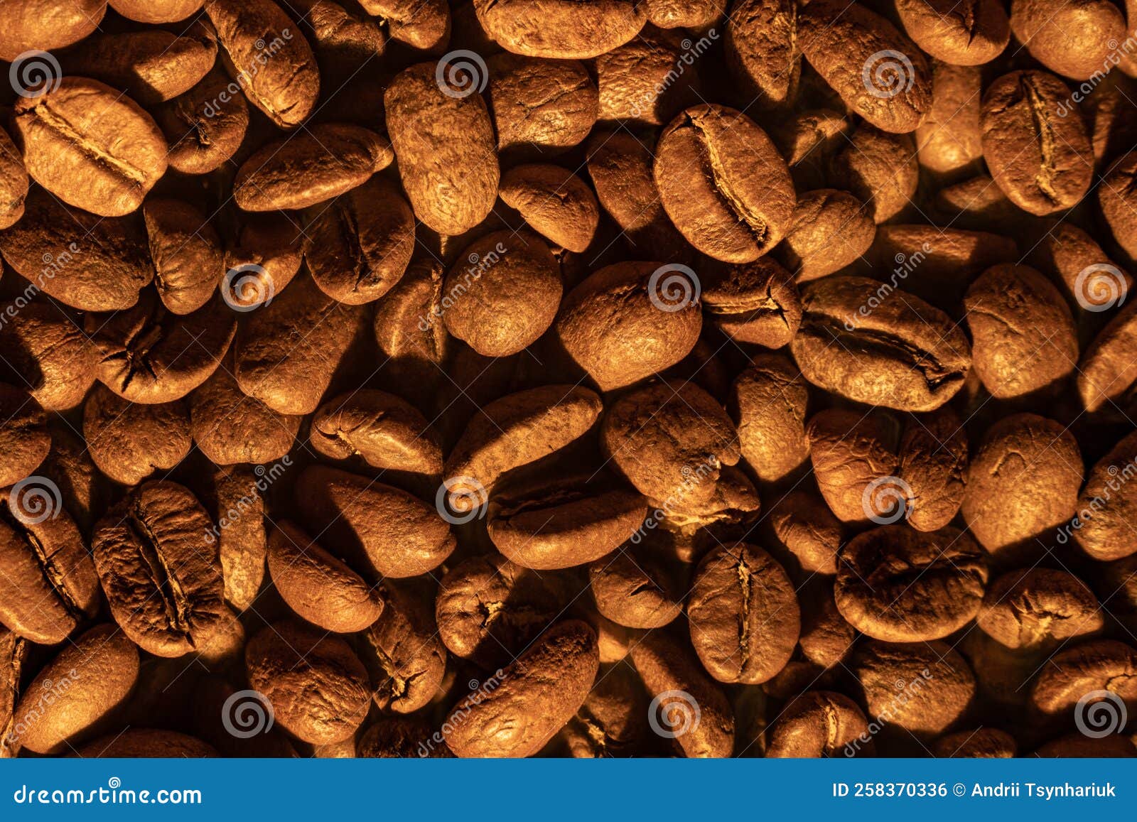 Texture of Coffee Beans, Light Soft Light and Steam from Coffee. Stock ...
