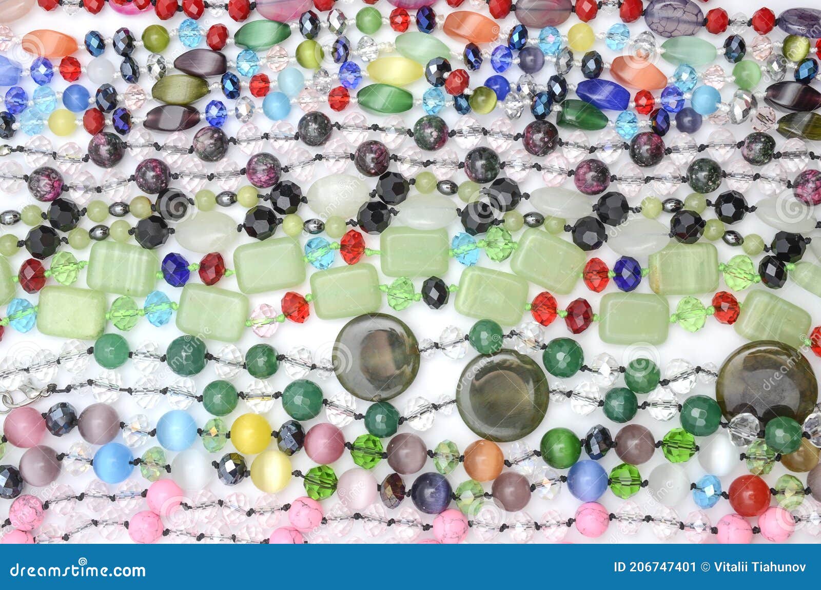 Texture of color beads stock image. Image of detail - 206747401