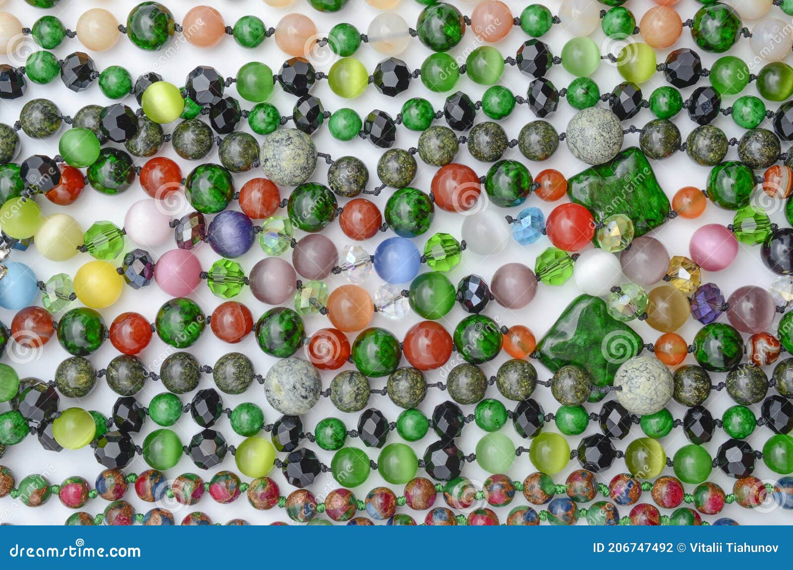 Texture of color beads stock photo. Image of pattern - 206747492