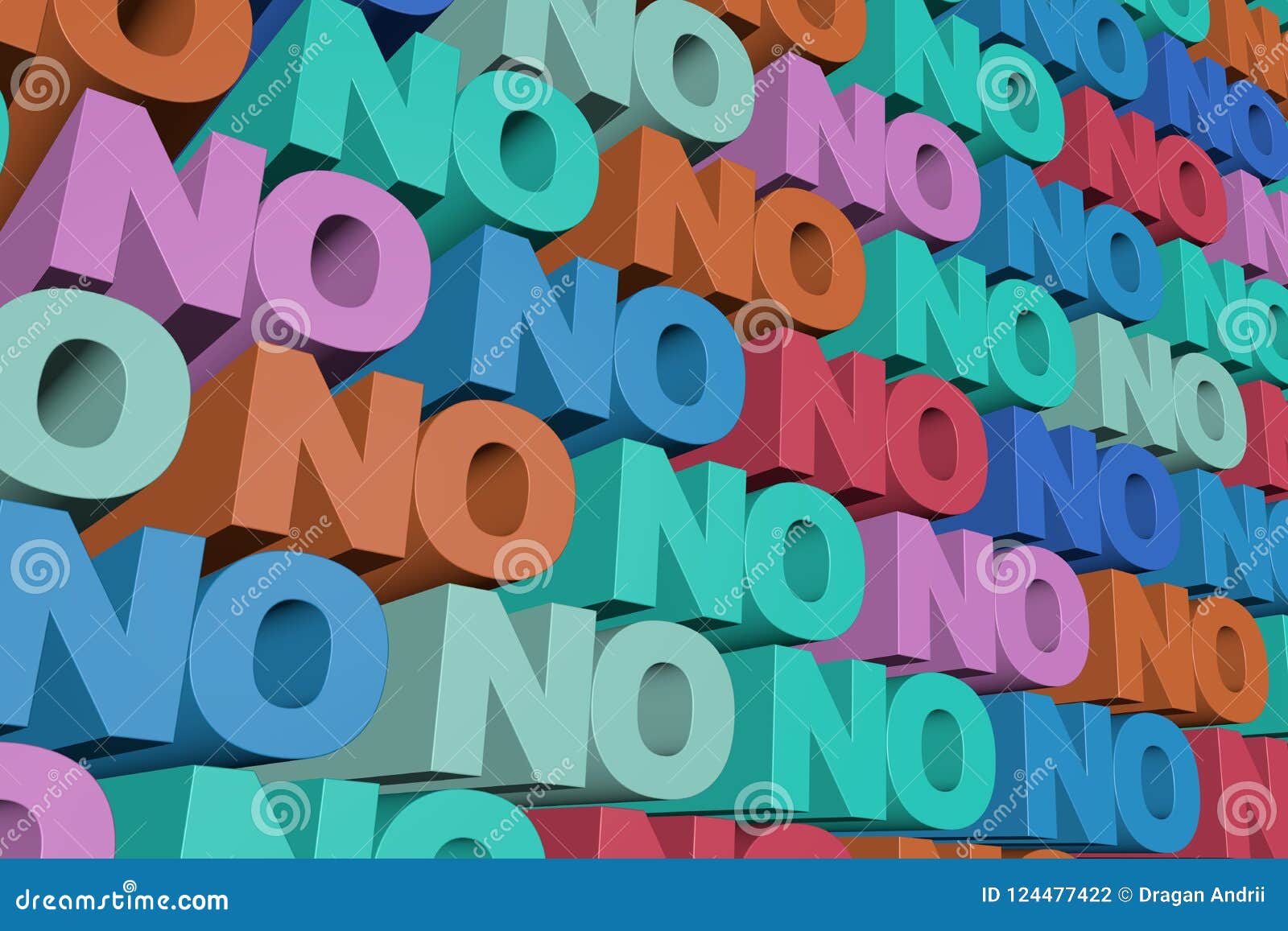 Texture of Color Words NO. Concept Prohibition 3d Render Stock ...