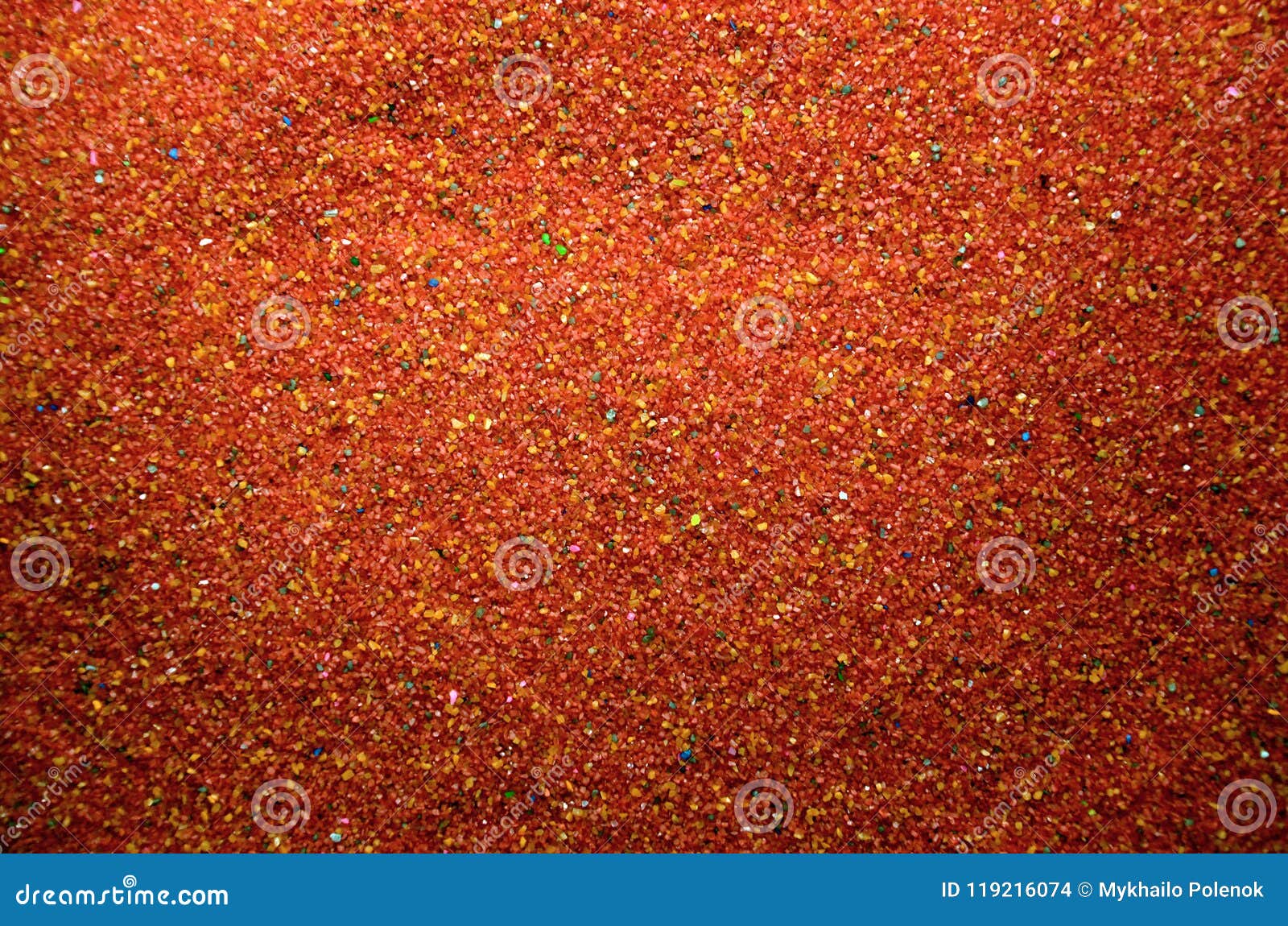 Texture of a Colored Granular Sand Close Up. Red Grains Stock Photo ...