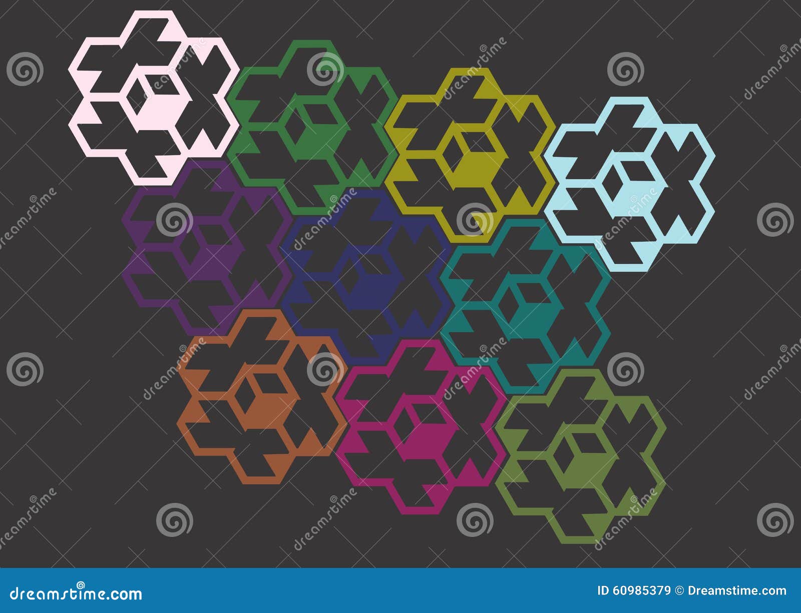 Texture with Colored Hexagons Stock Illustration - Illustration of ...