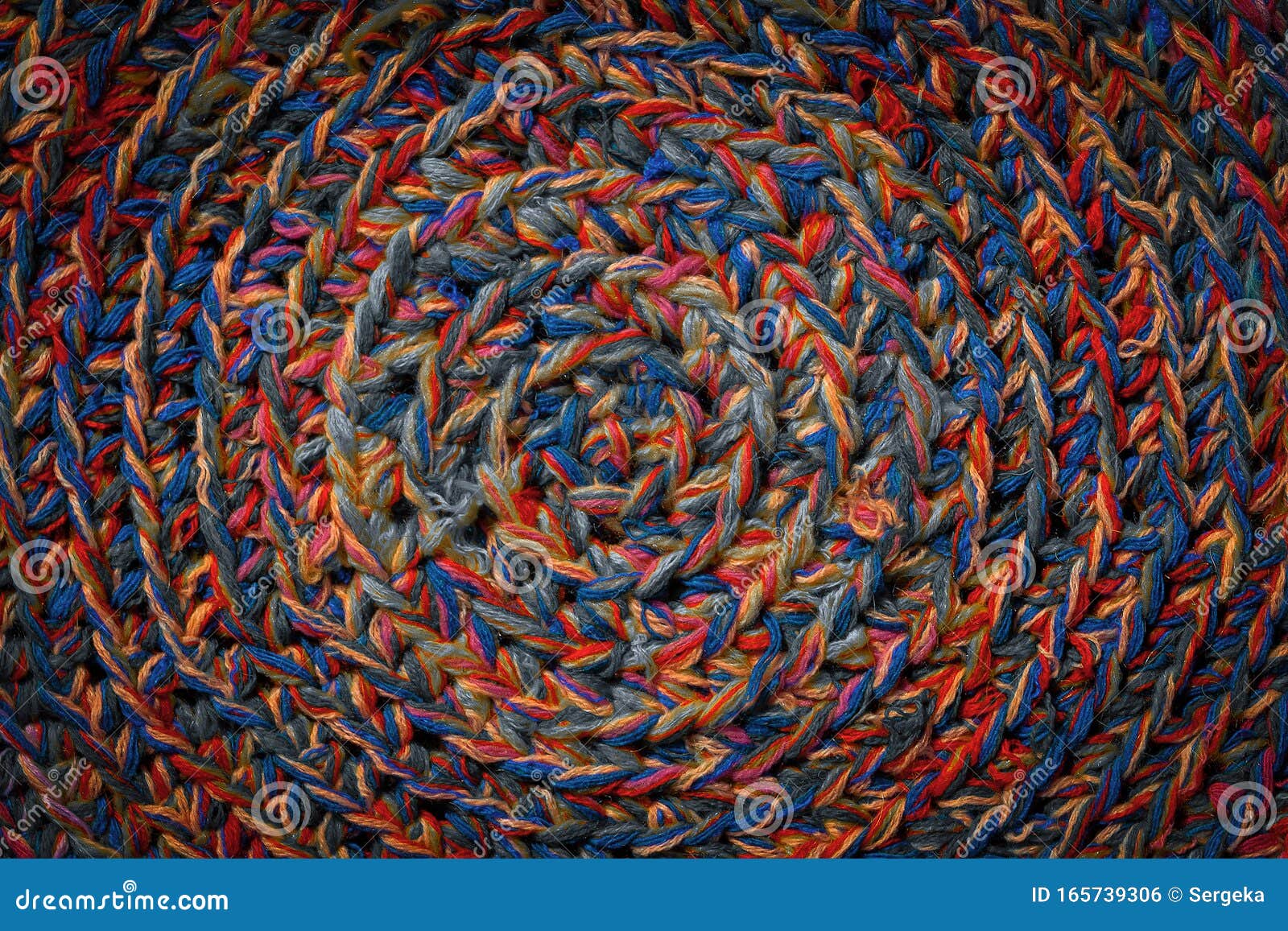Colored knitted rug stock photo. Image of close, fabric - 165739306