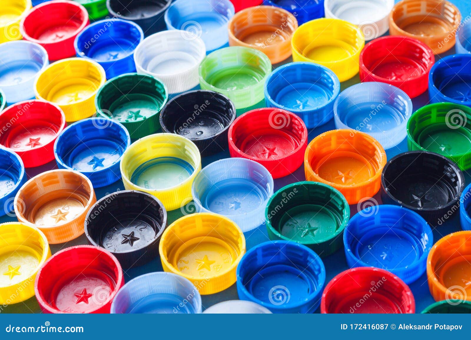 Texture of Colored Plastic Caps Stock Image - Image of recycled ...