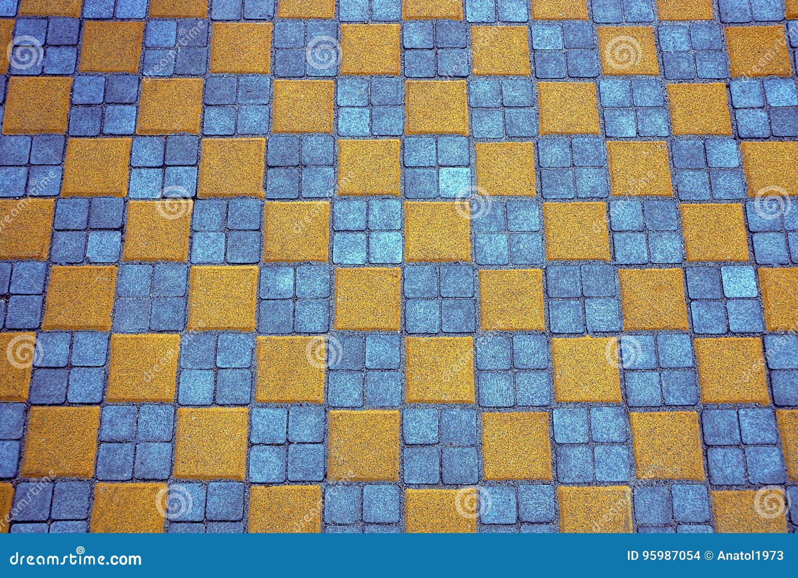 Texture of Colored Square Paving Tiles on the Road Stock Photo - Image ...