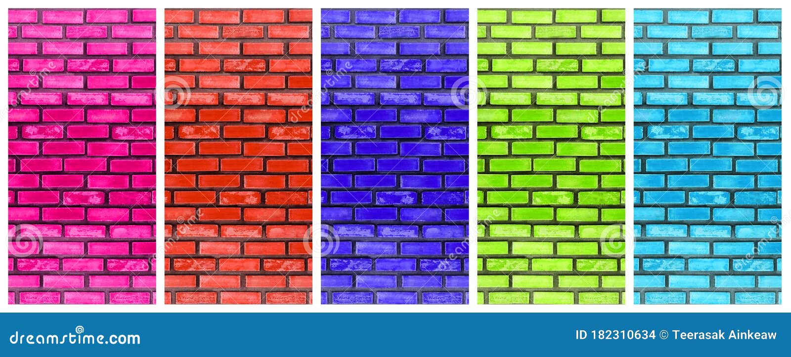 Texture of Colorful Block Brick Wall. Abstract Background Stock Photo ...